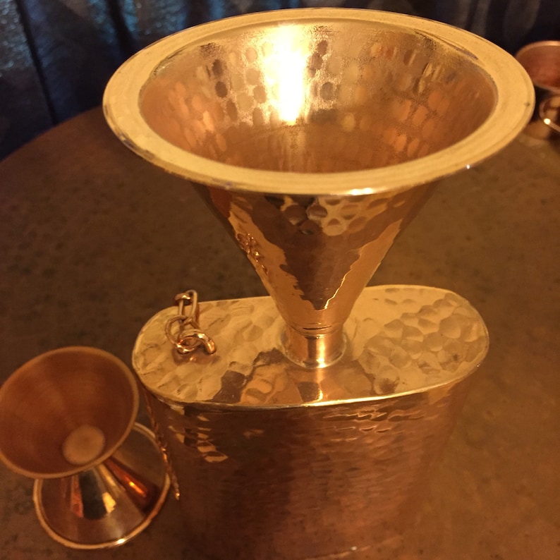 Handcrafted Pure Hammered Copper Funnel - Small Flask Size - Etsy