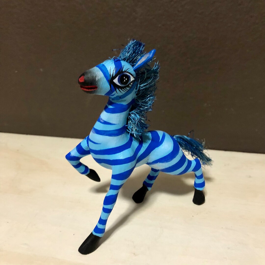 Alebrije Zebra Handcrafted Wood Carving by Fatima Fuentes From Oaxaca ...