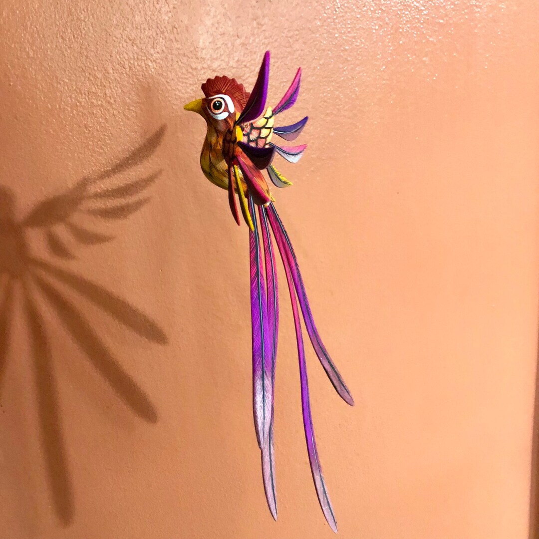 Alebrije Exotic Quetzal Bird Wood Carving by Roberto and Esperanza ...