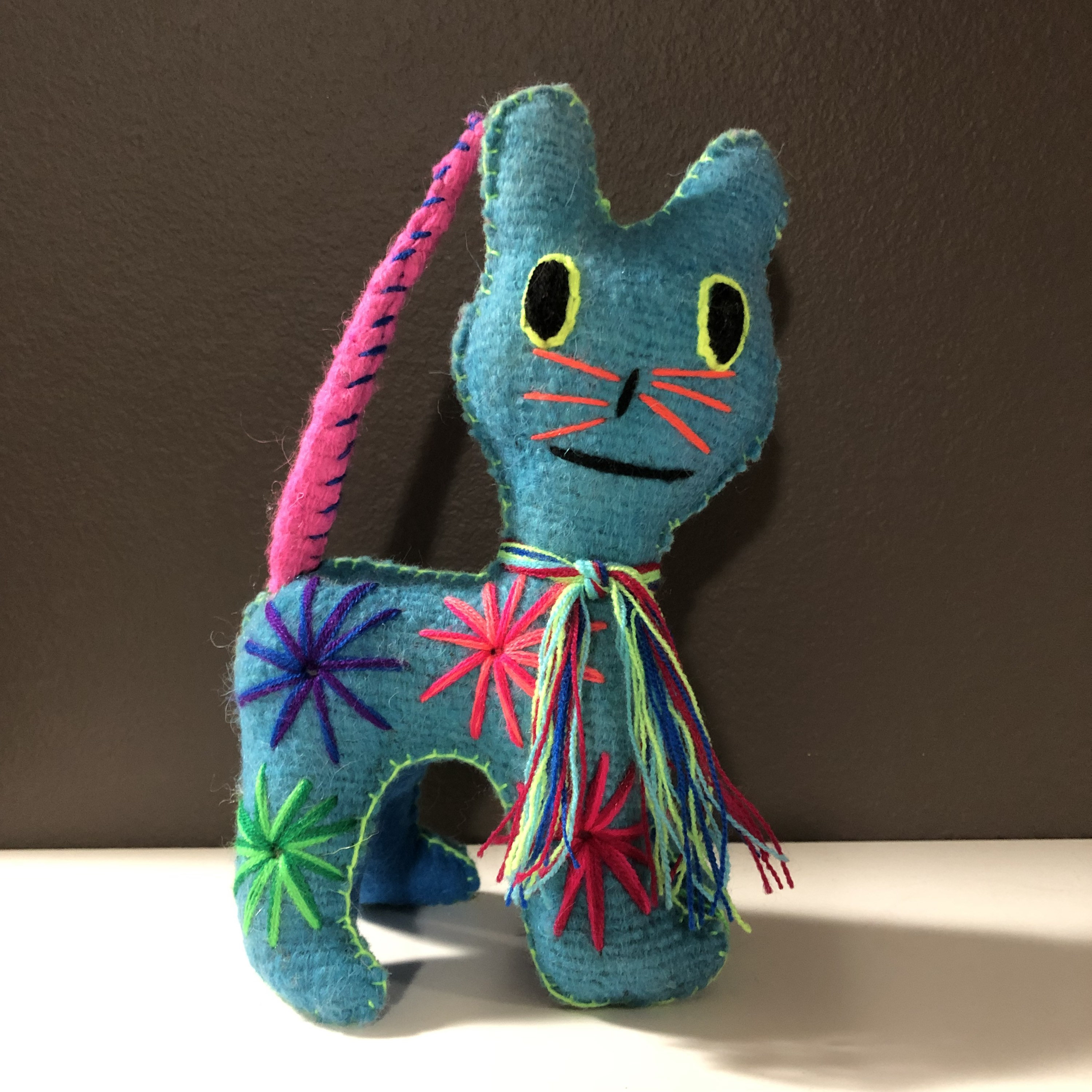 Hand Sewn Stuffed Animal Cat Plush Toy