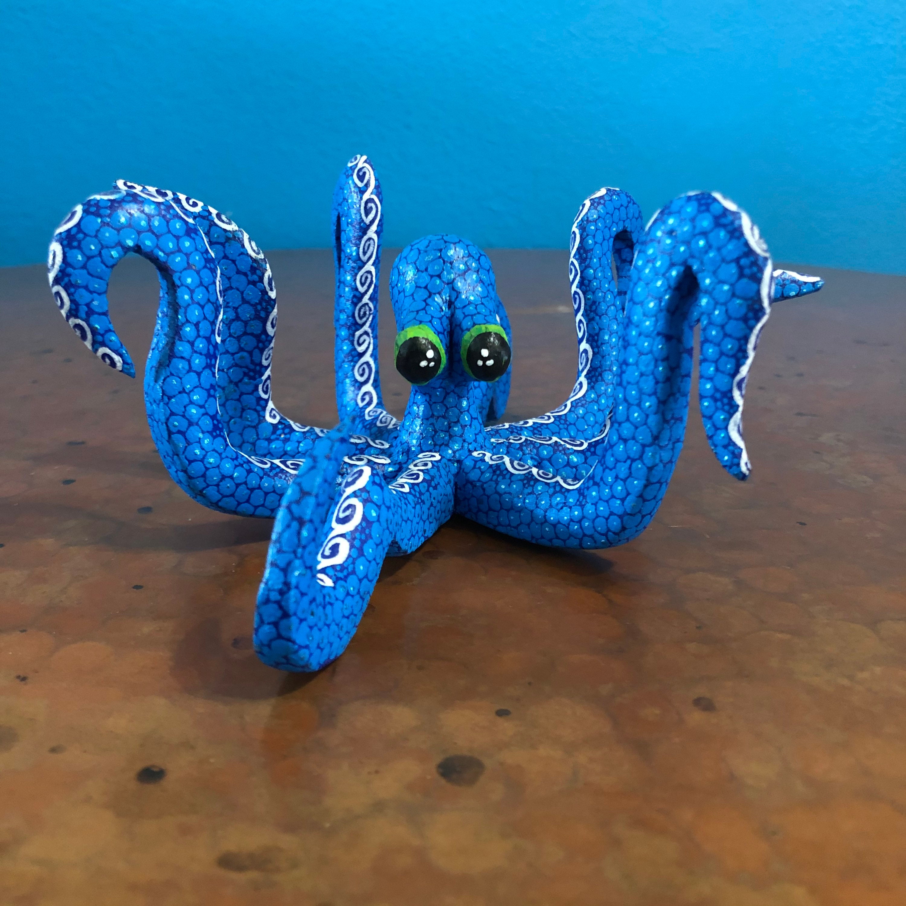 Alebrije Octopus Wood Carving by Esperanza Martinez from Oaxaca, Mexico.