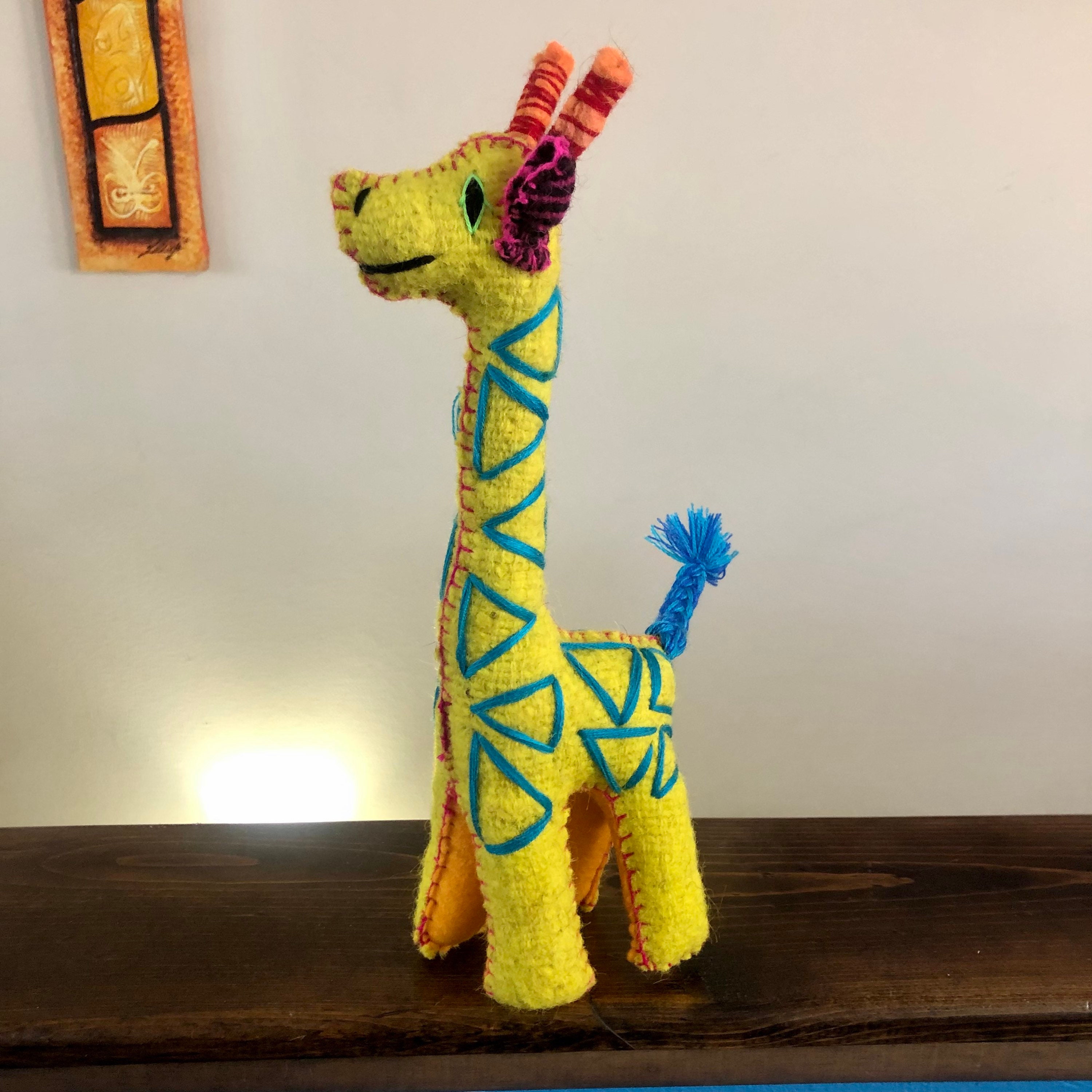 Hand Sewn Stuffed Animal Giraffe Plush Toy