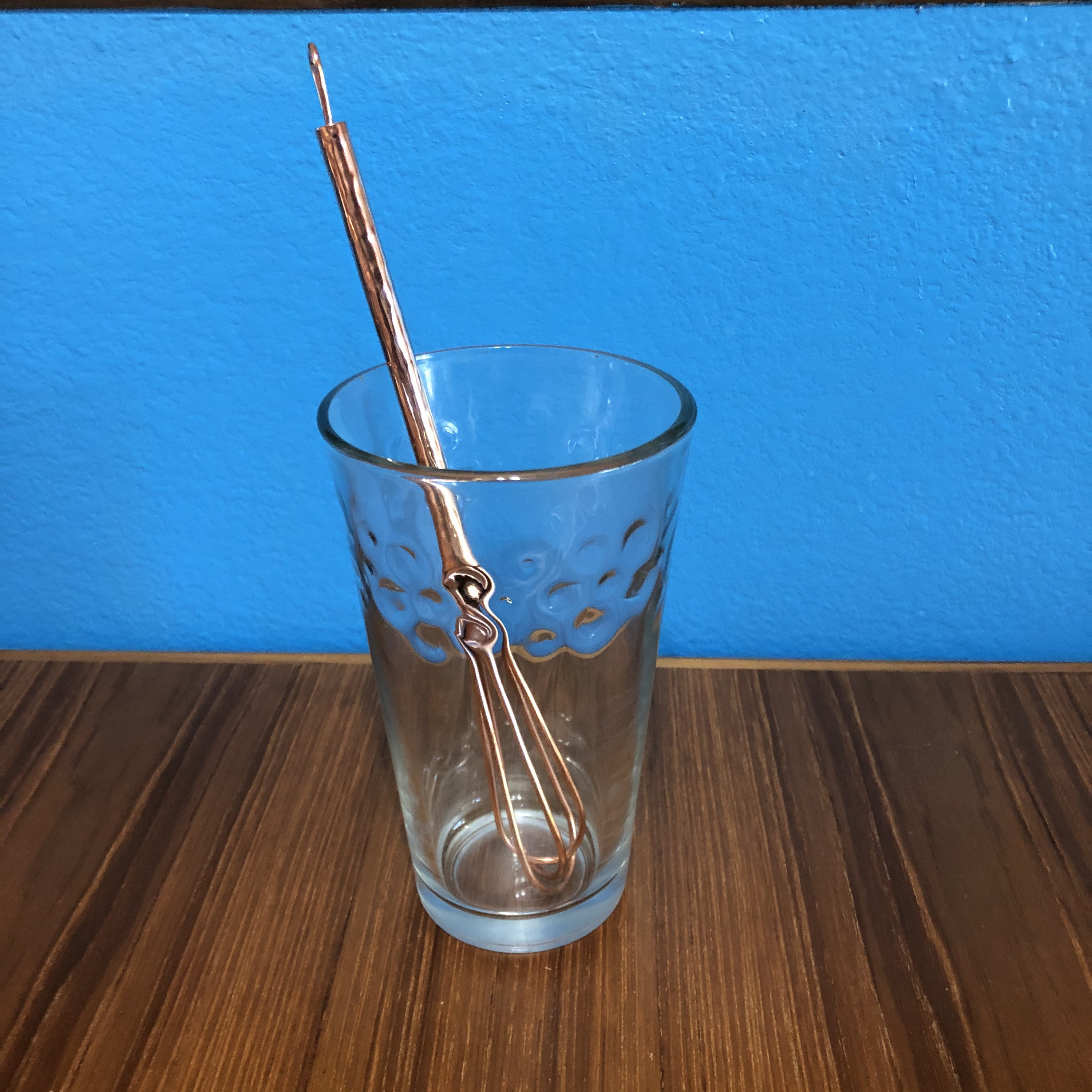 Handcrafted Pure Copper Mini Bar and Cocktail Whisk