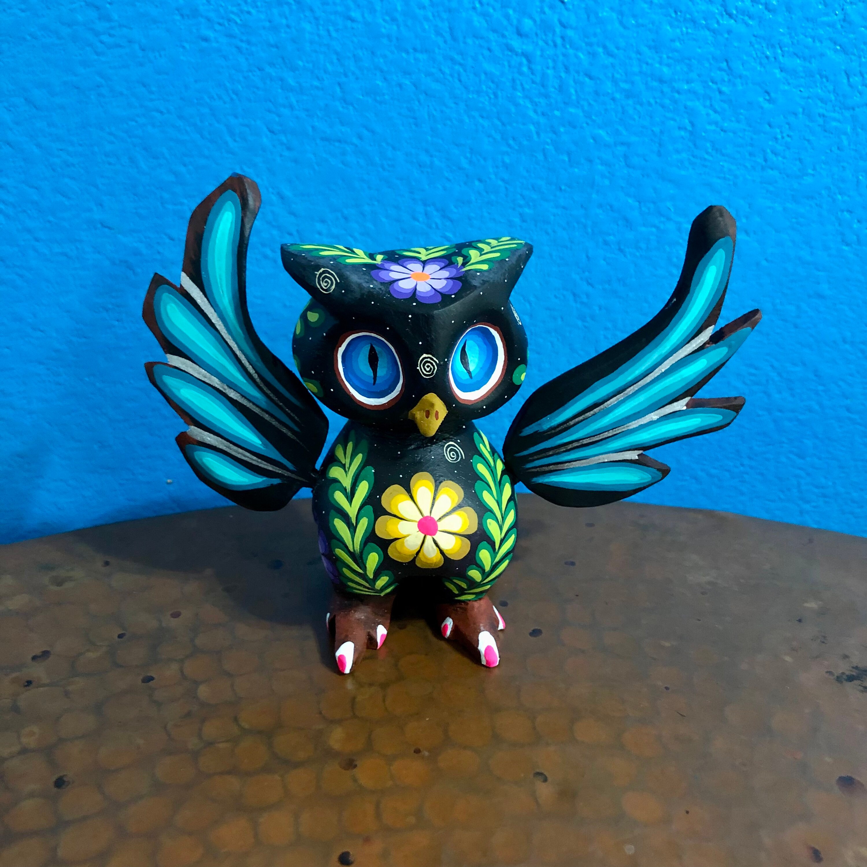 Alebrije Owl Handcrafted Wood Carving by Zeny Fuentes & Reyna Piña from ...