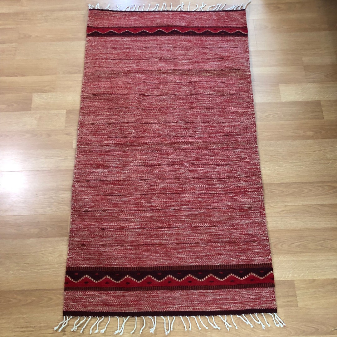 Zapotec Handwoven Merino Wool Rug / Pedal Loom Textile (32” X 58”) - Etsy