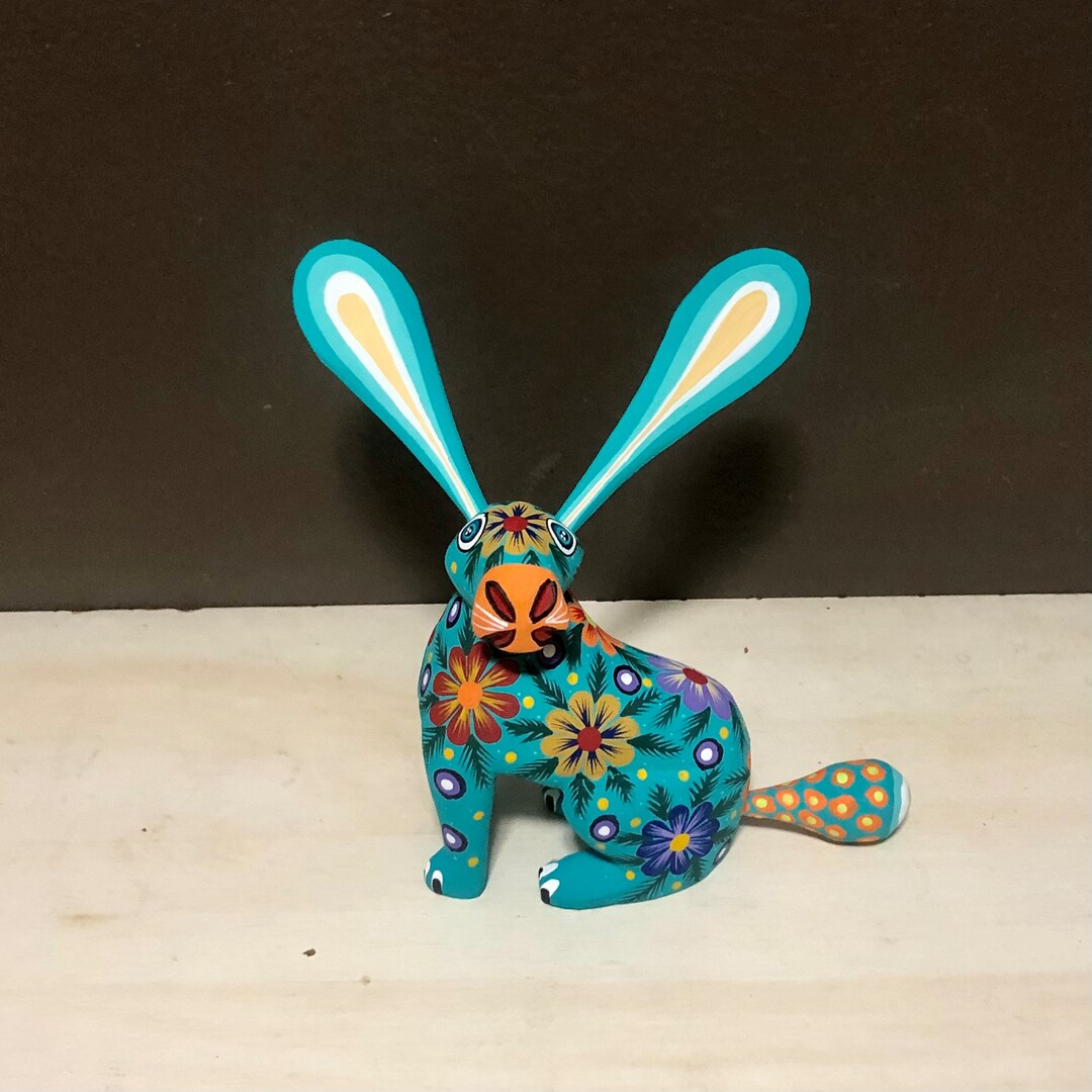Alebrije Rabbit Handcrafted Wood Carving by Zeny Fuentes & Reyna Piña ...