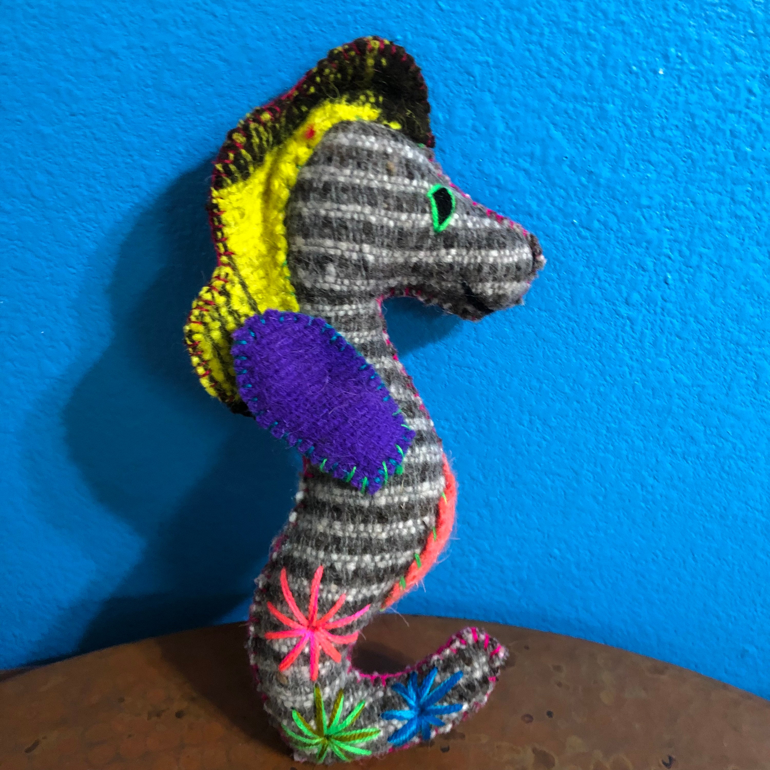 Hand Sewn Stuffed Animal Seahorse Plush Toy