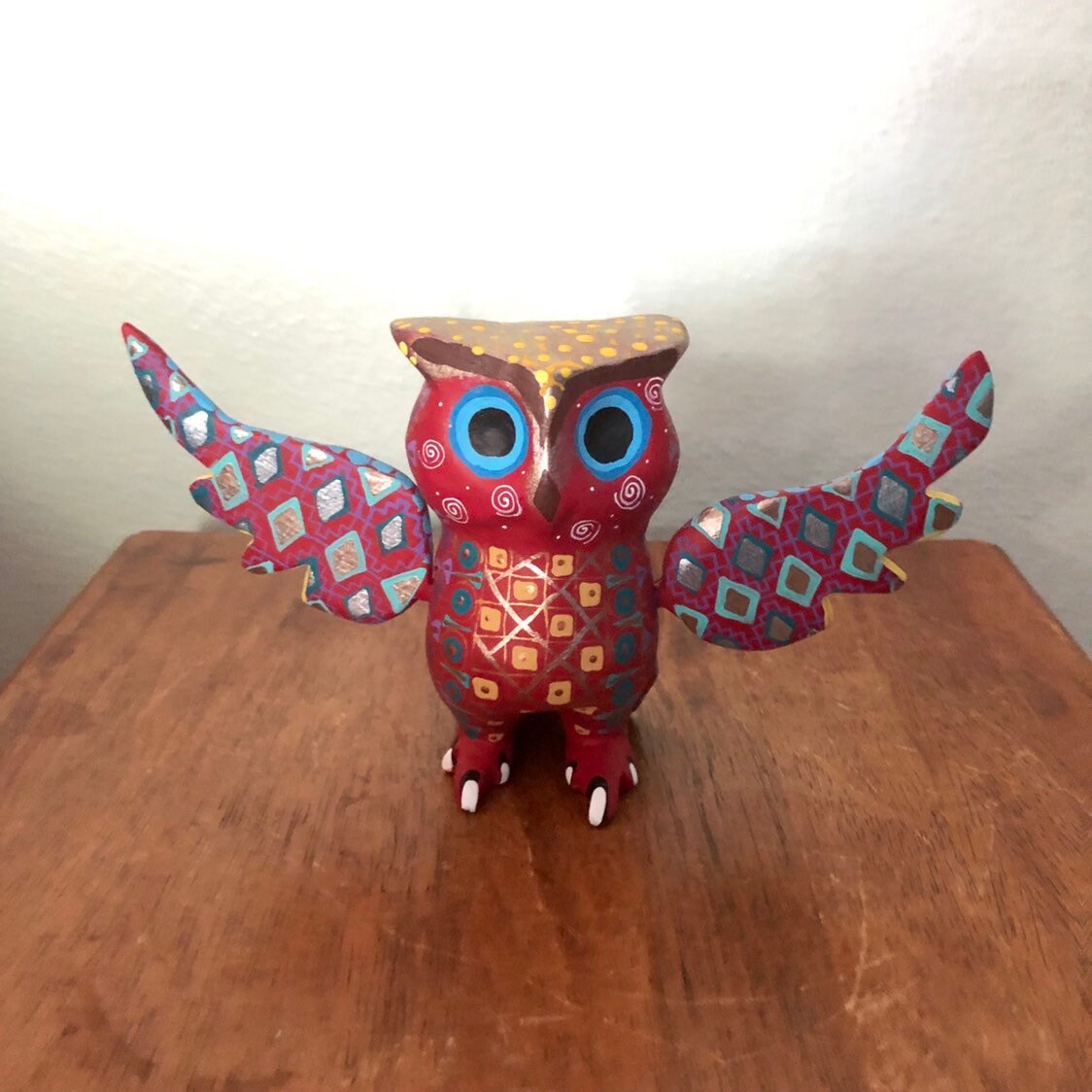 Alebrije Owl Handcrafted Wood Carving by Zeny Fuentes & Reyna Piña from ...