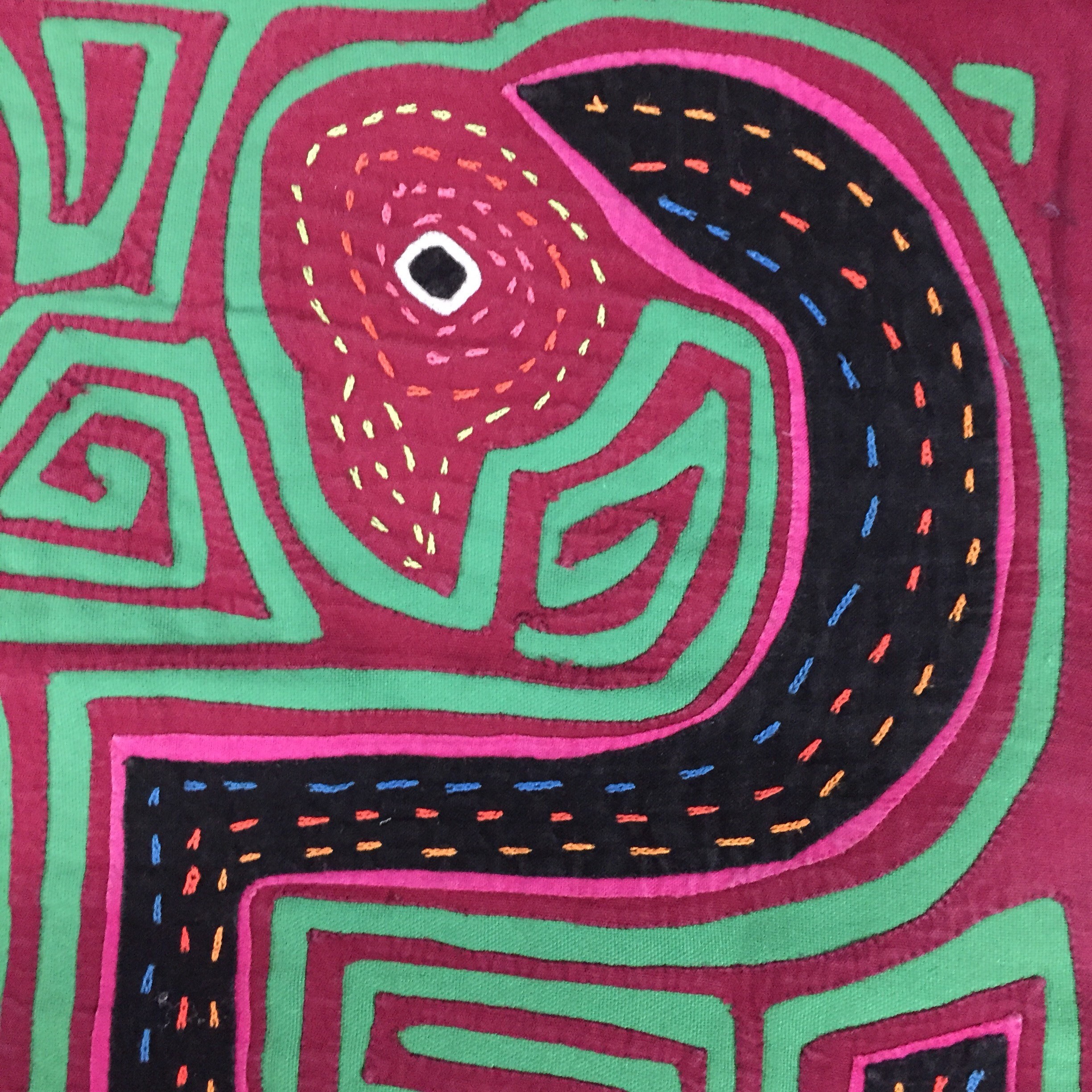 Hand Stitched Kuna Mola Art (approx. 15 x 12)