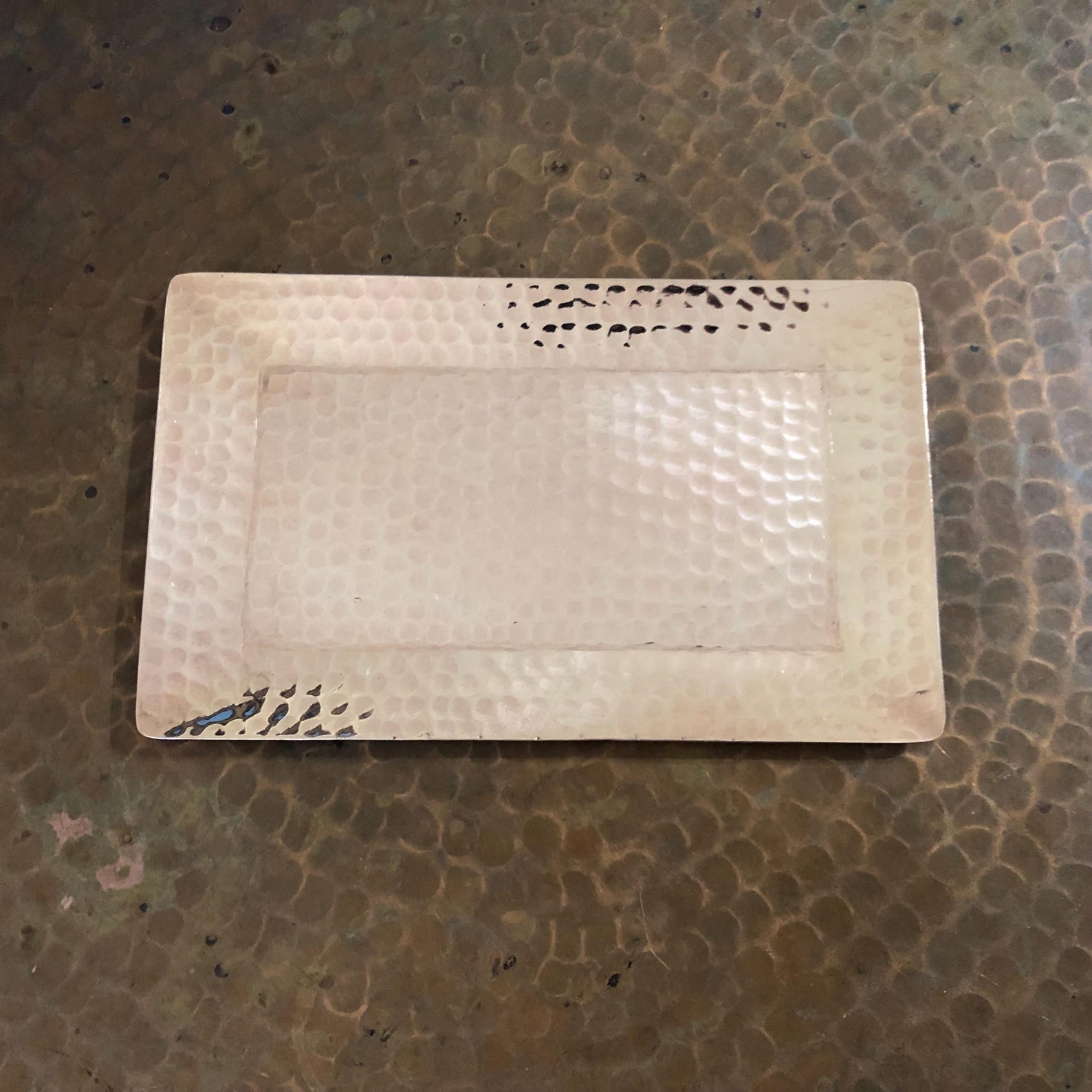 Pure Hammered Copper Valet Tray - 8" X 5" - Etsy