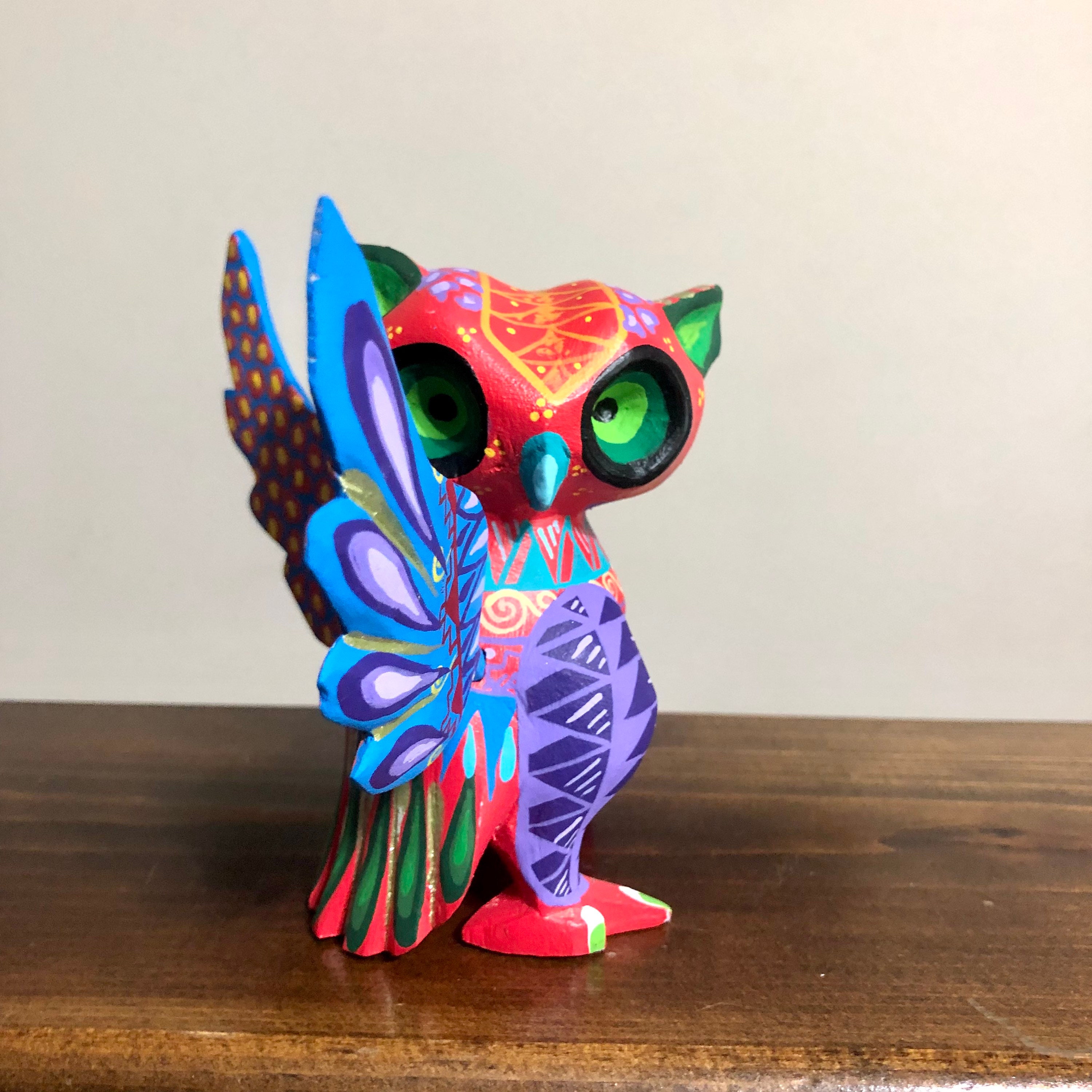 Alebrije Owl Handcrafted Wood Carving by Zeny Fuentes & Reyna Piña from ...