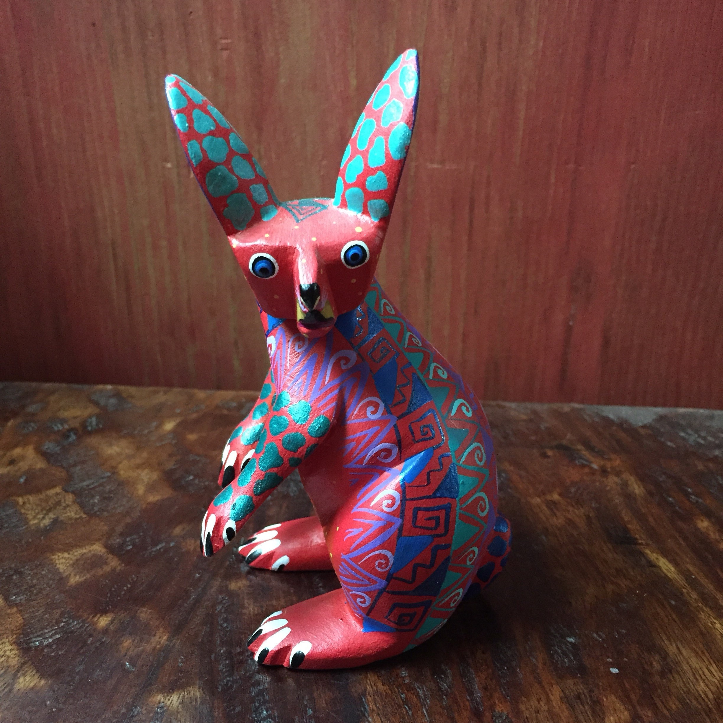 Alebrije Rabbit Handcrafted Wood Carving by Zeny Fuentes & Reyna Piña ...