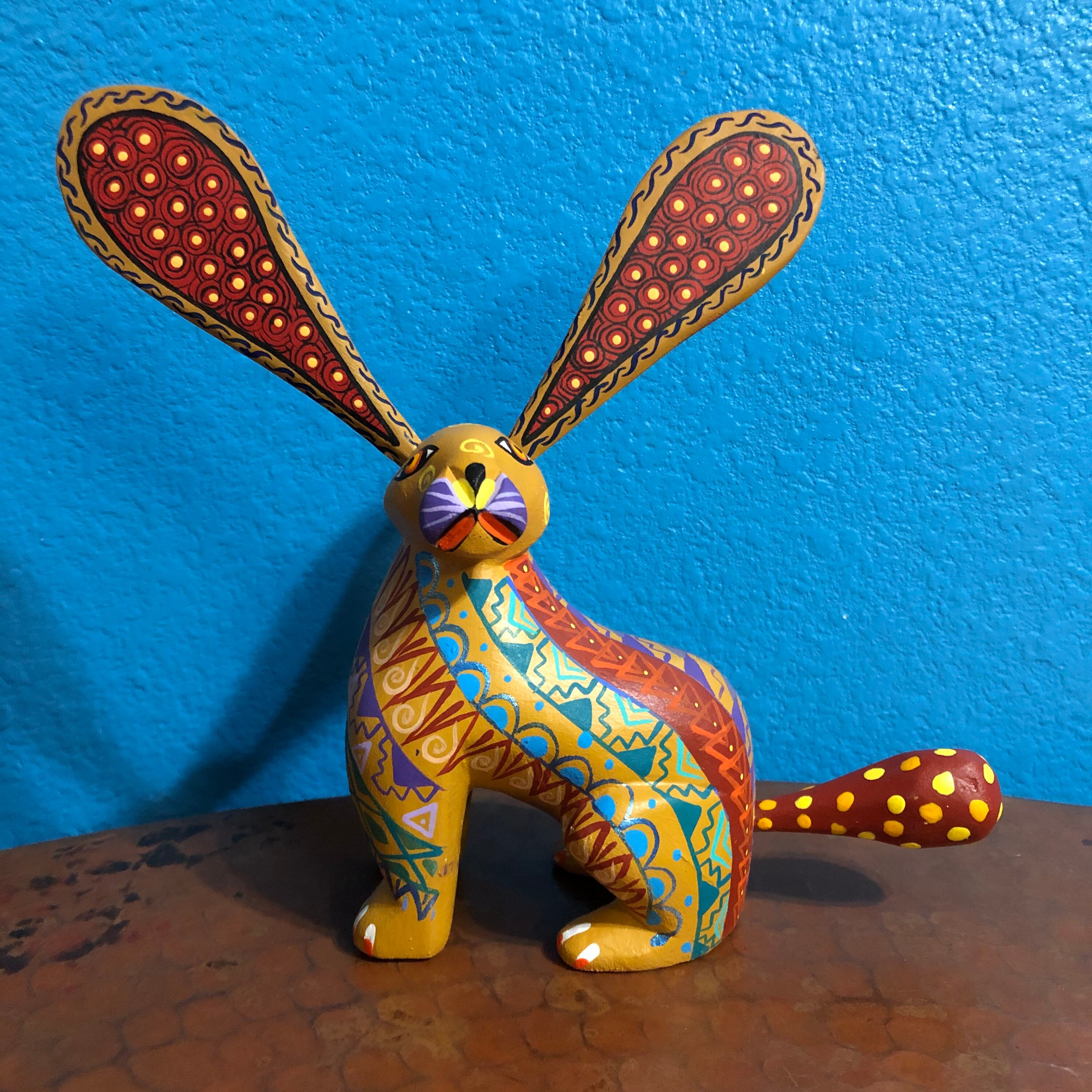 Alebrije Rabbit Handcrafted Wood Carving by Zeny Fuentes & Reyna Piña ...