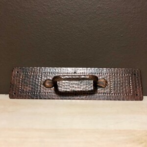 Hammered Copper Door Pull Plate With Brown Patina (12” X 3”) - Etsy