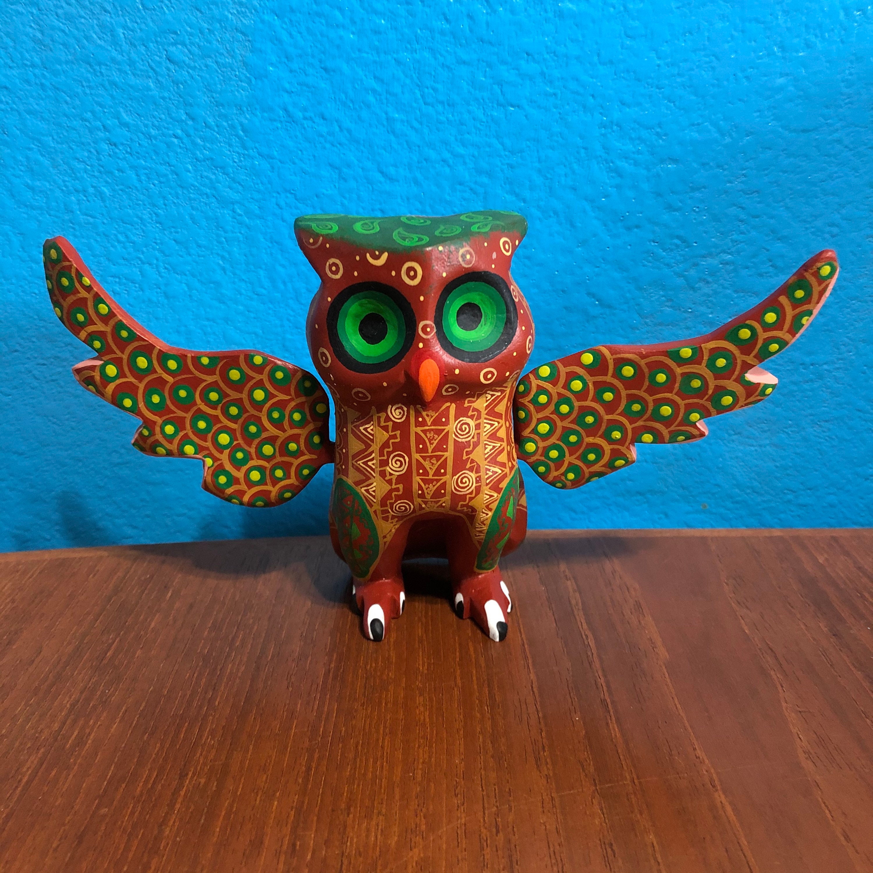 Alebrije Owl Handcrafted Wood Carving by Zeny Fuentes & Reyna Piña from ...