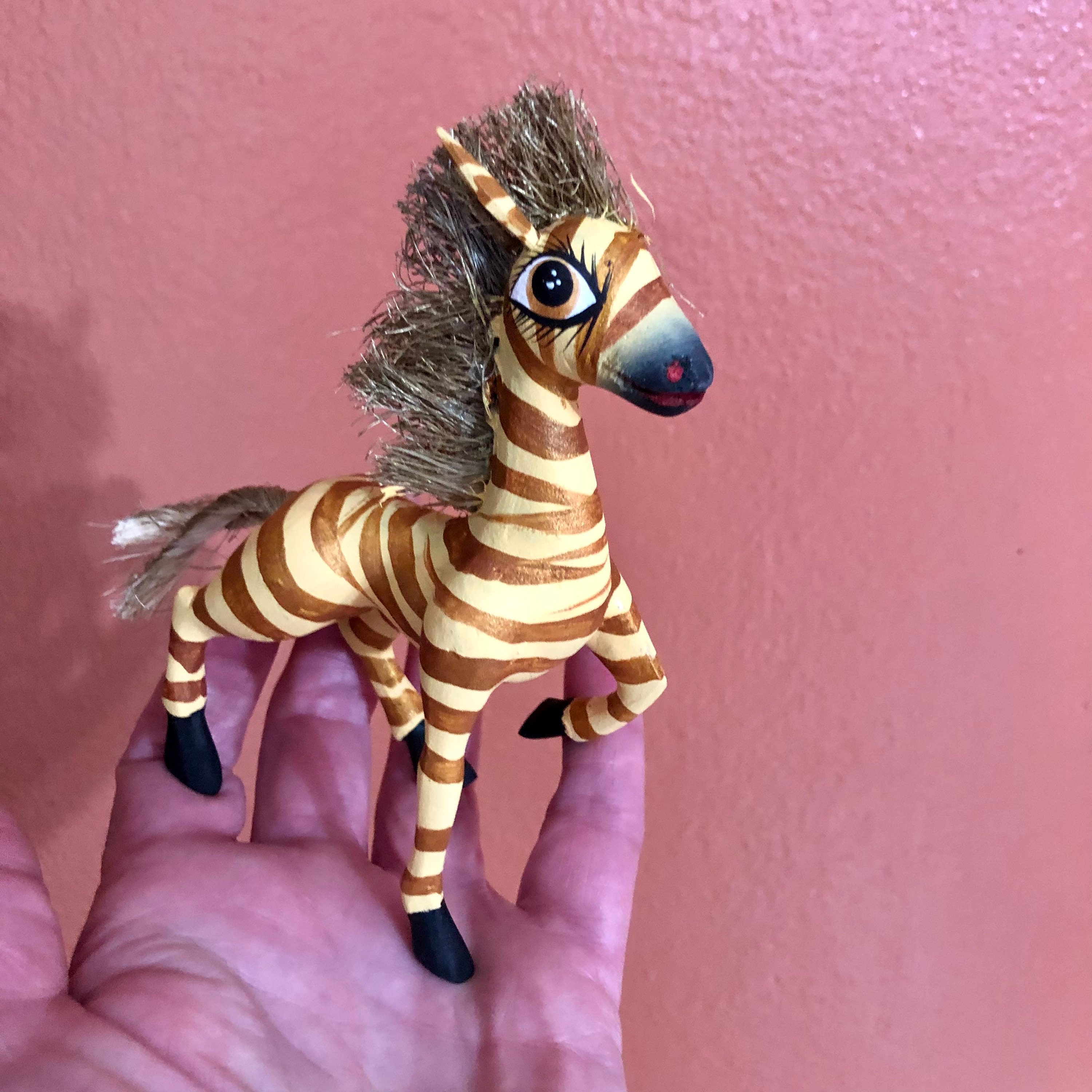 Alebrije Zebra Handcrafted Wood Carving by Fatima Fuentez from Oaxaca ...