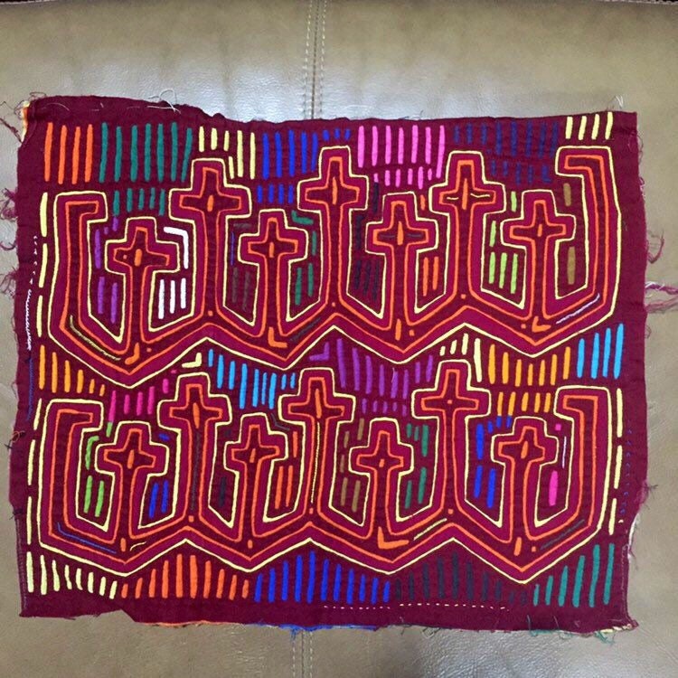 Hand Stitched Kuna Mola Art (approx. 15 x 13)