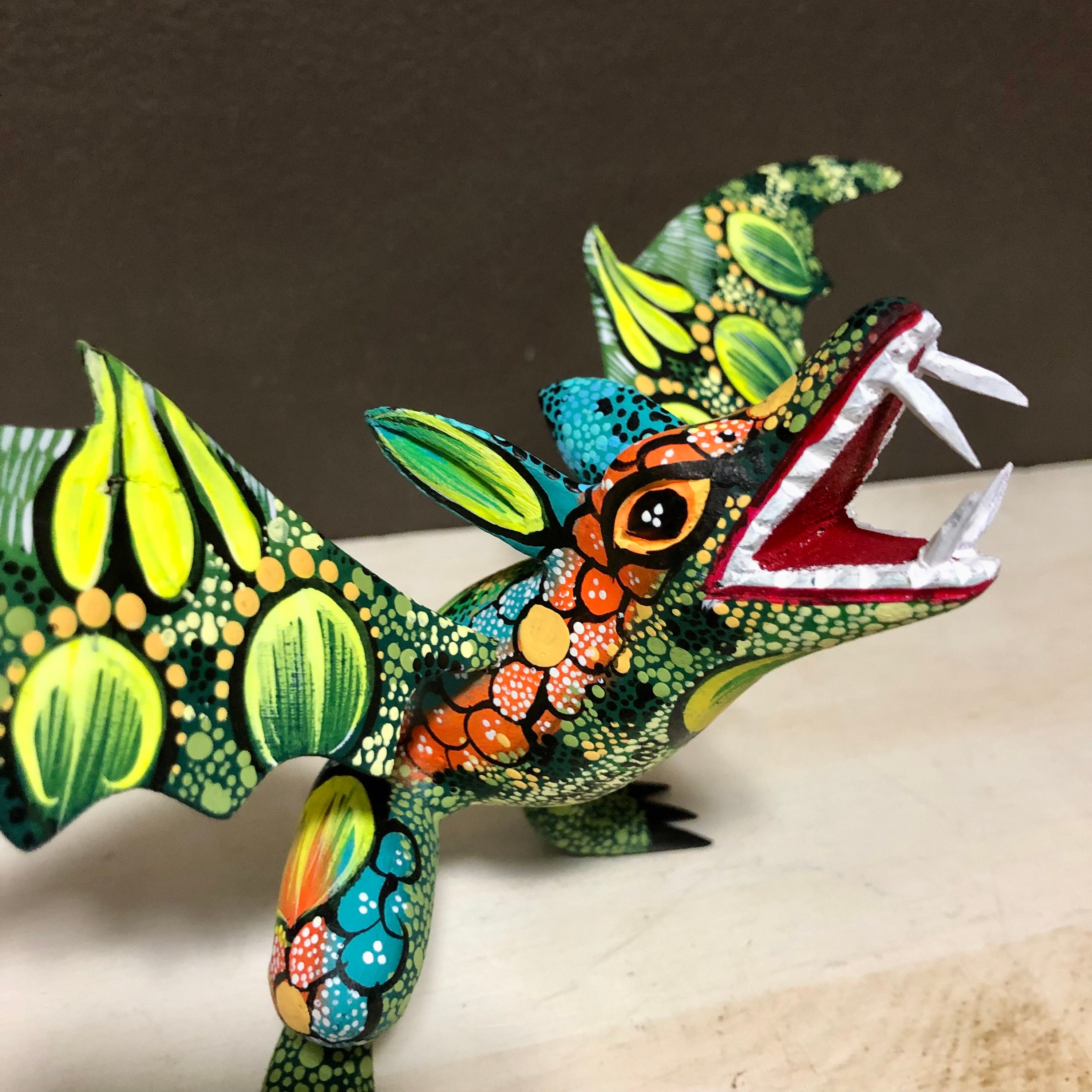 Alebrije Bat Wood Carving by Roberto and Esperanza Martinez from Oaxaca ...