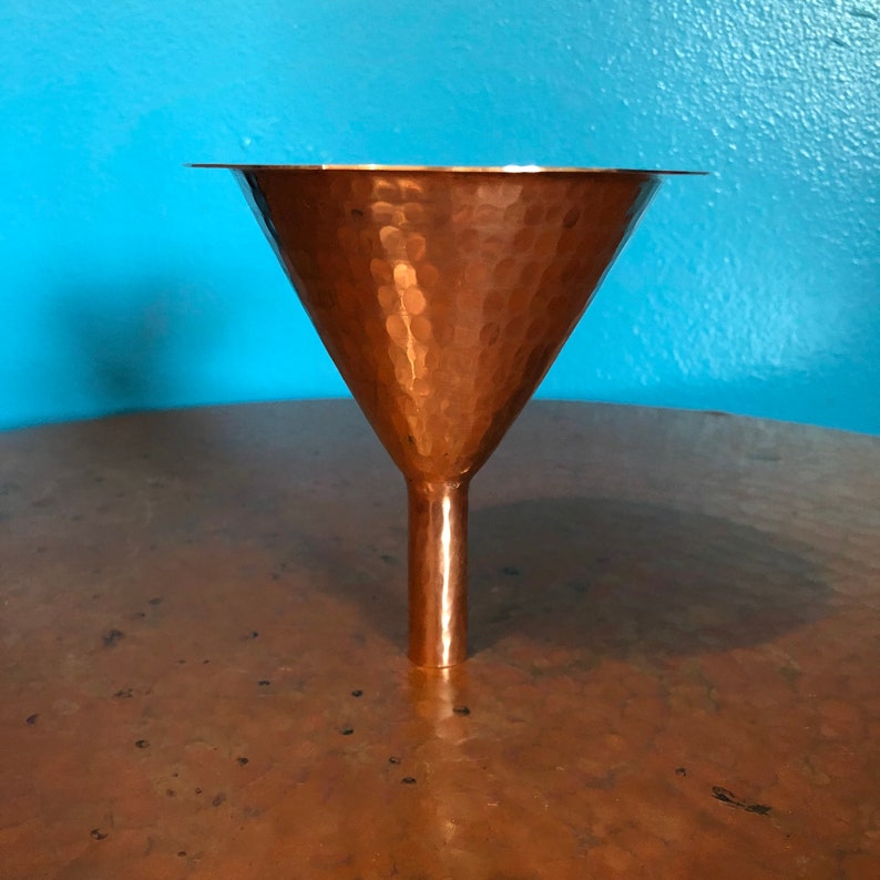 Handcrafted Pure Hammered Copper Funnel - Medium Size - Etsy