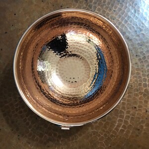 8 1/2” Diameter Handcrafted Hammered Copper Mixing Bowl - Etsy