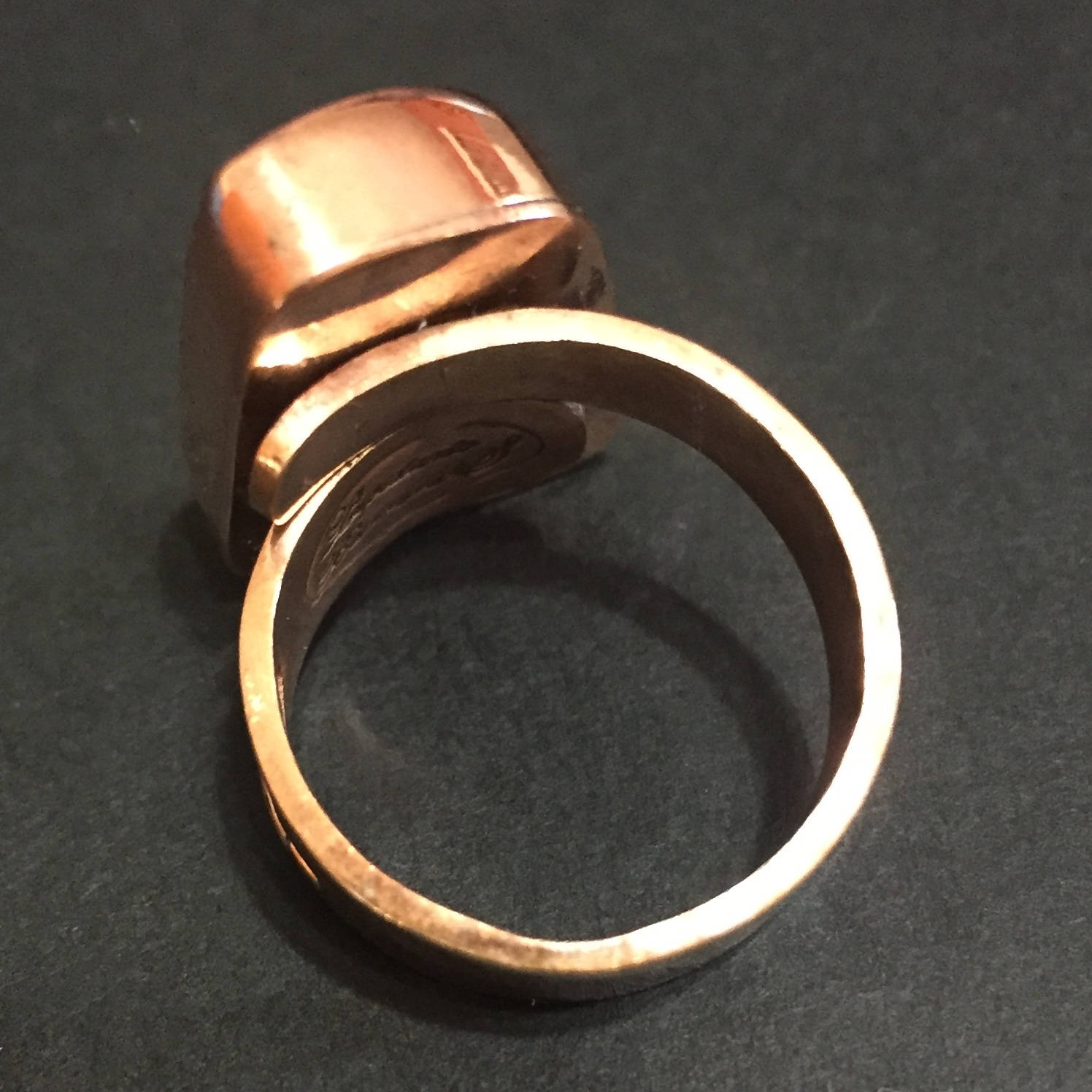 One of a Kind - Mata Ortiz adjustable Ring - set in 100% pure copper