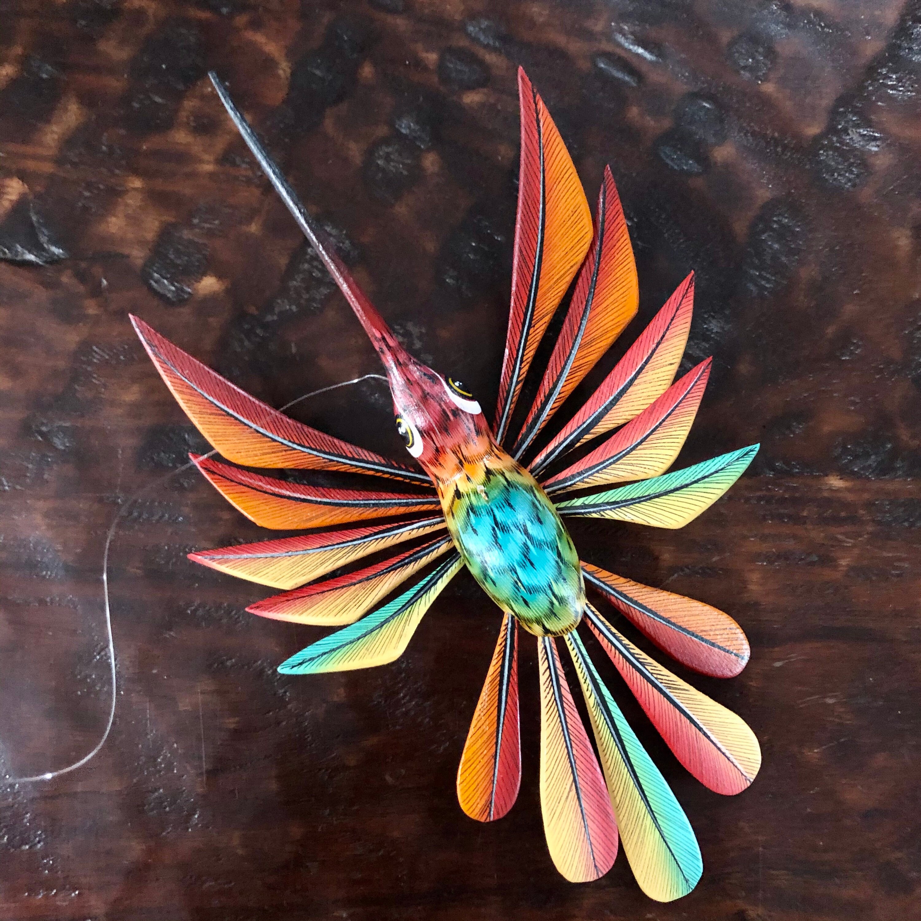 Alebrije Red Hummingbird By Roberto And Esperanza Martinez From Oaxaca Mexico 