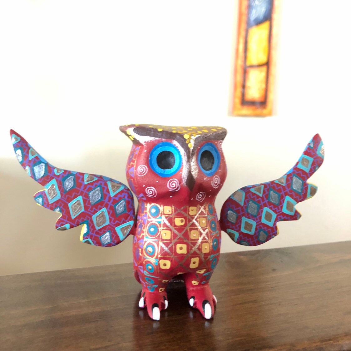 Alebrije Owl Handcrafted Wood Carving by Zeny Fuentes & Reyna Piña from ...