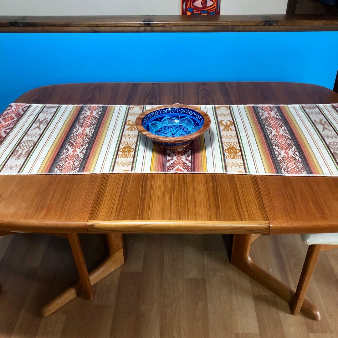 Woven Cotton Table Runner From Otavalo, Ecuador 64 X 20 - Etsy