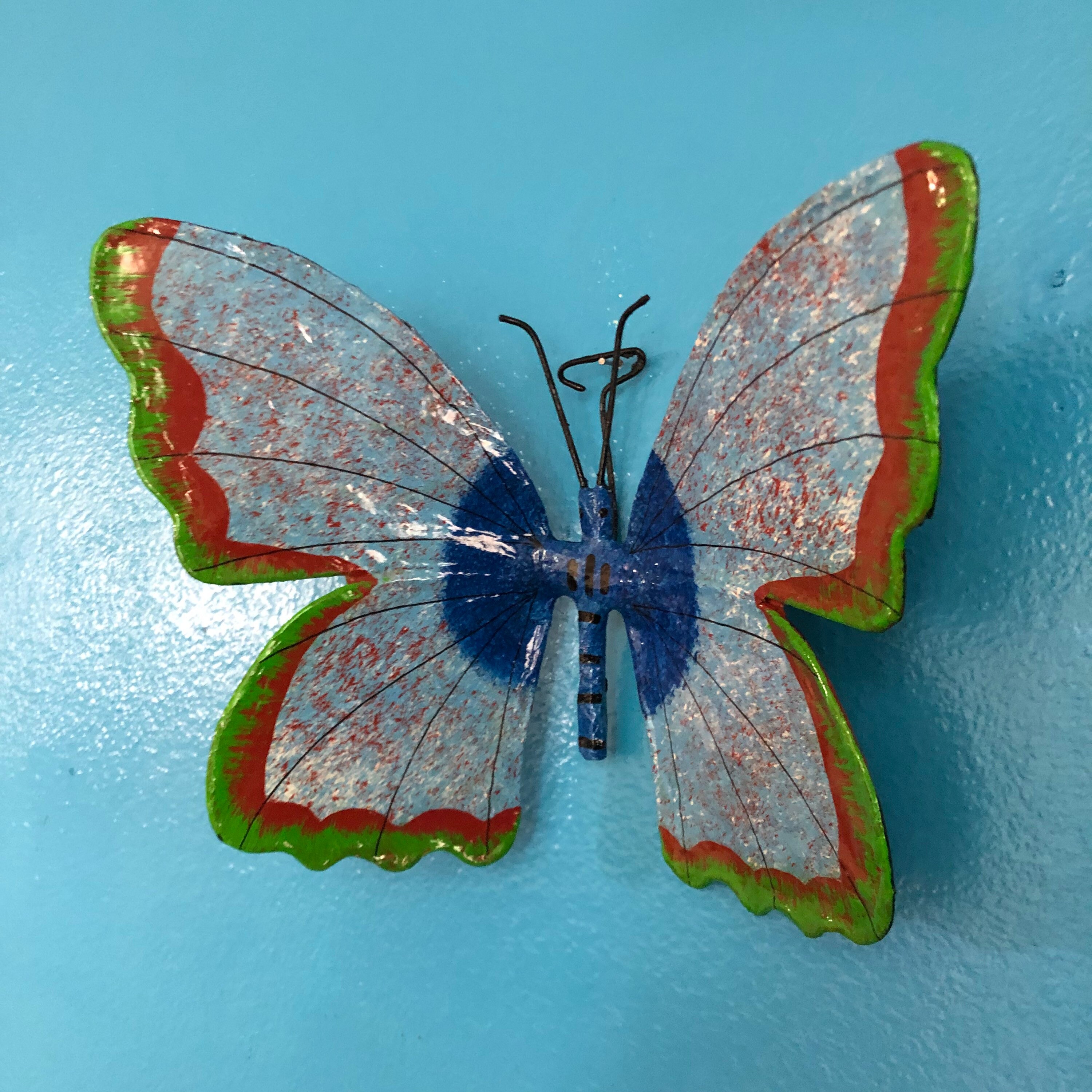 Large Paper Maché Butterfly Wall Ornament from Izamal, Yucatán, Mexico