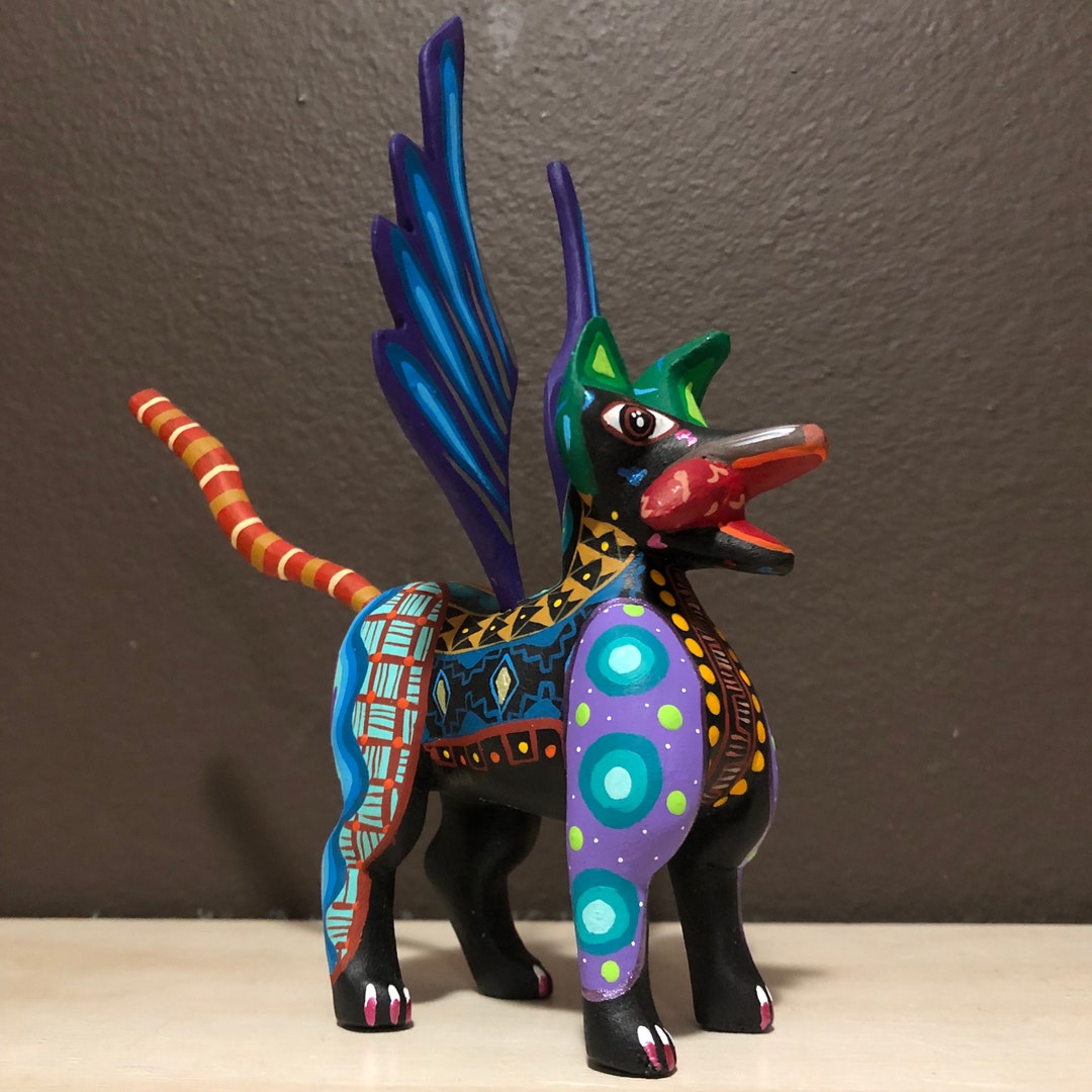 Alebrije Spirit Dog Handcrafted Wood Carving by Michelle Fuentes From ...
