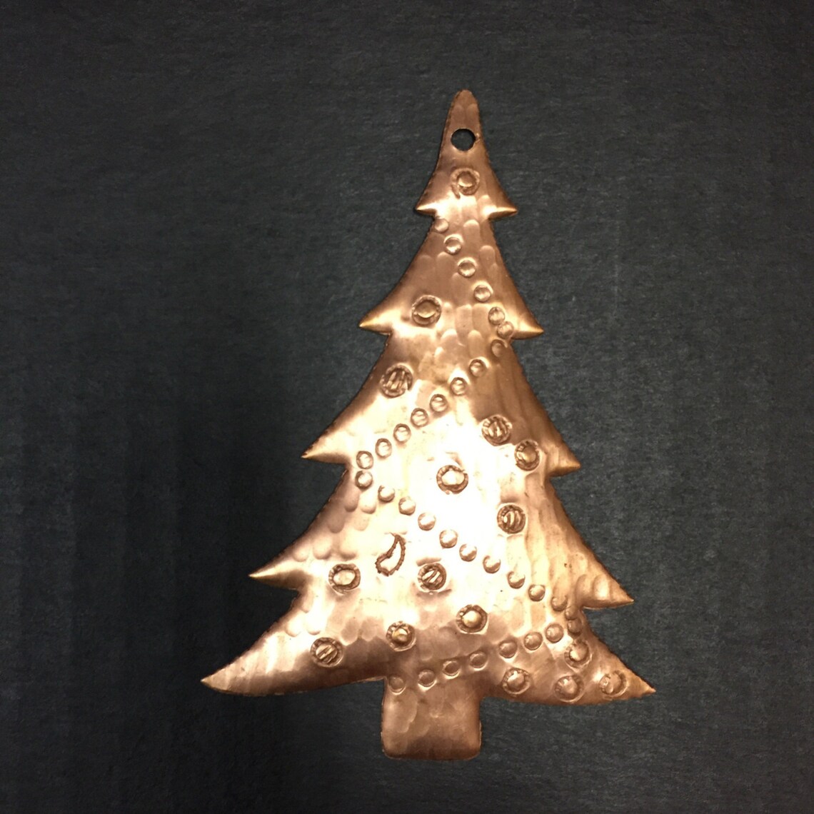 Handcrafted Pure Hammered Copper Christmas Tree Ornament - Etsy