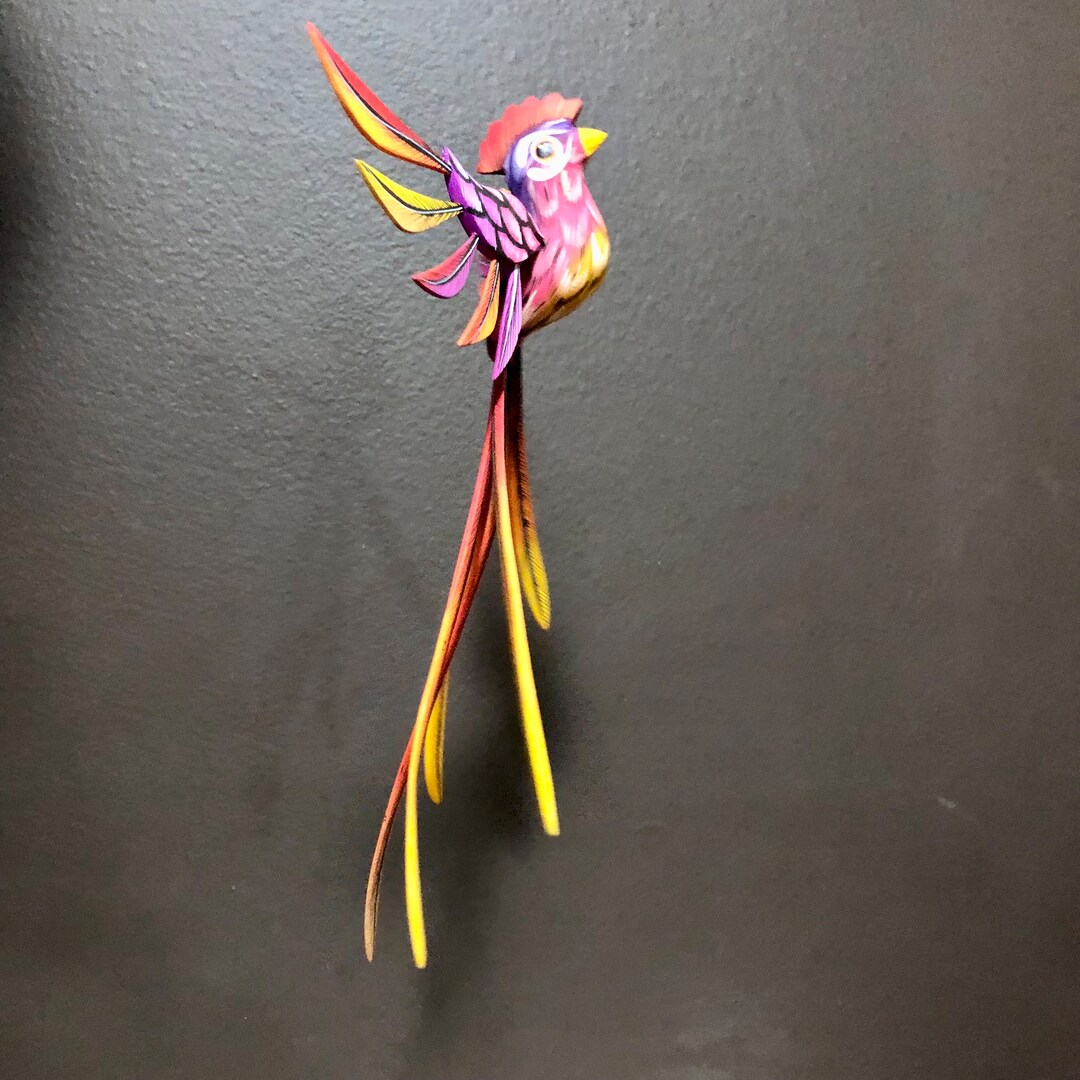 Alebrije Exotic Quetzal Bird Wood Carving by Roberto and Esperanza ...