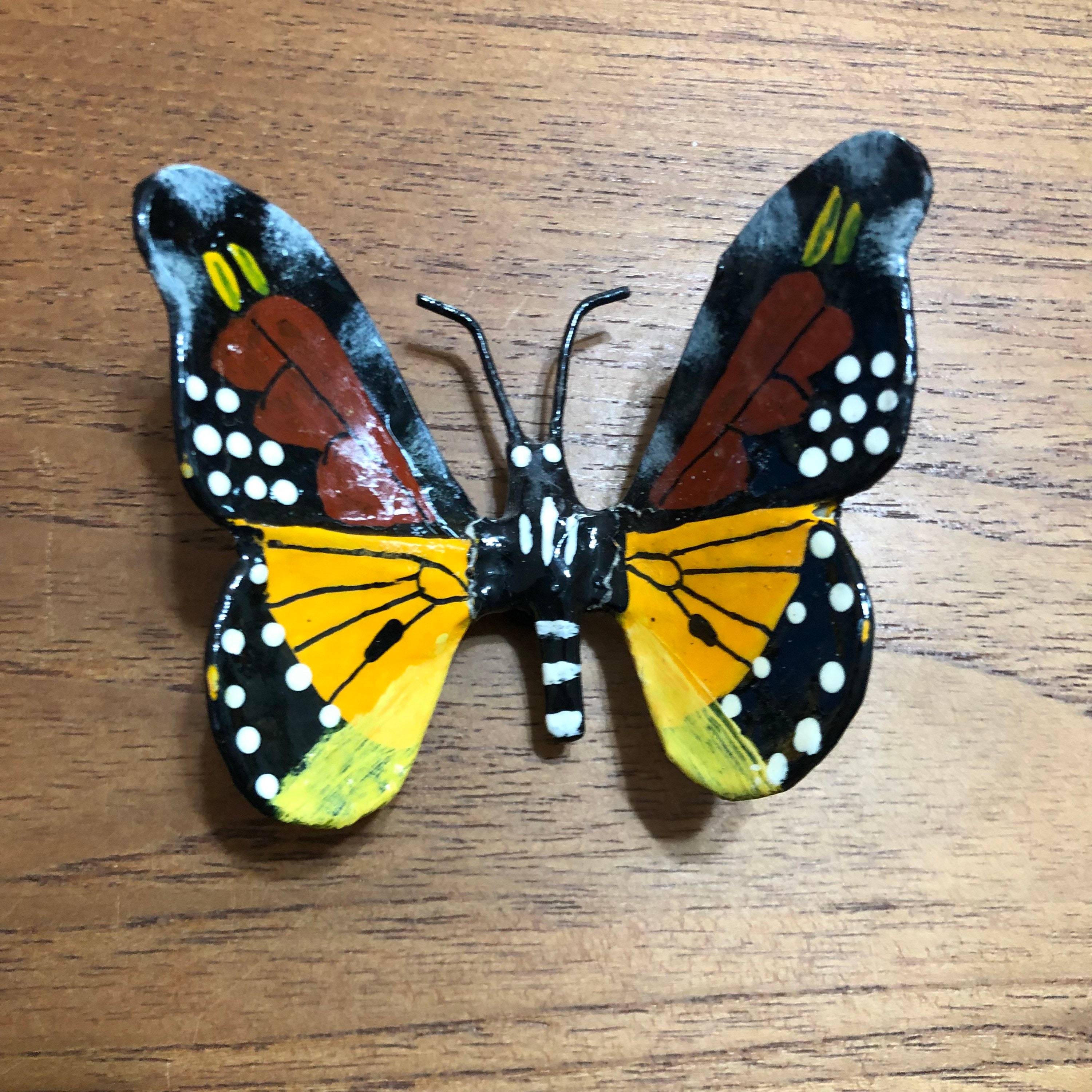 Handcrafted Paper Mache Butterfly Magnet