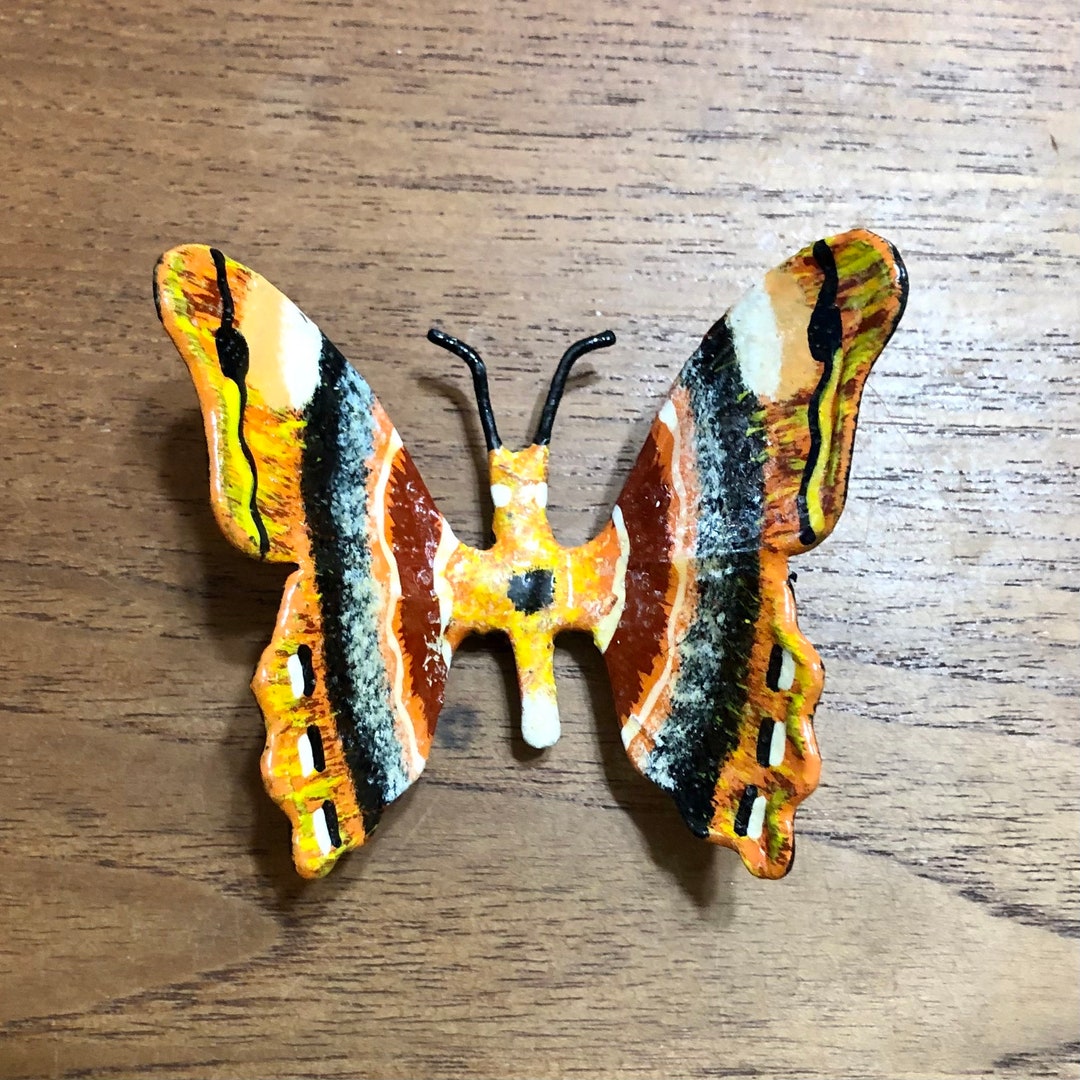 Handcrafted Paper Mache Butterfly Magnet - Etsy