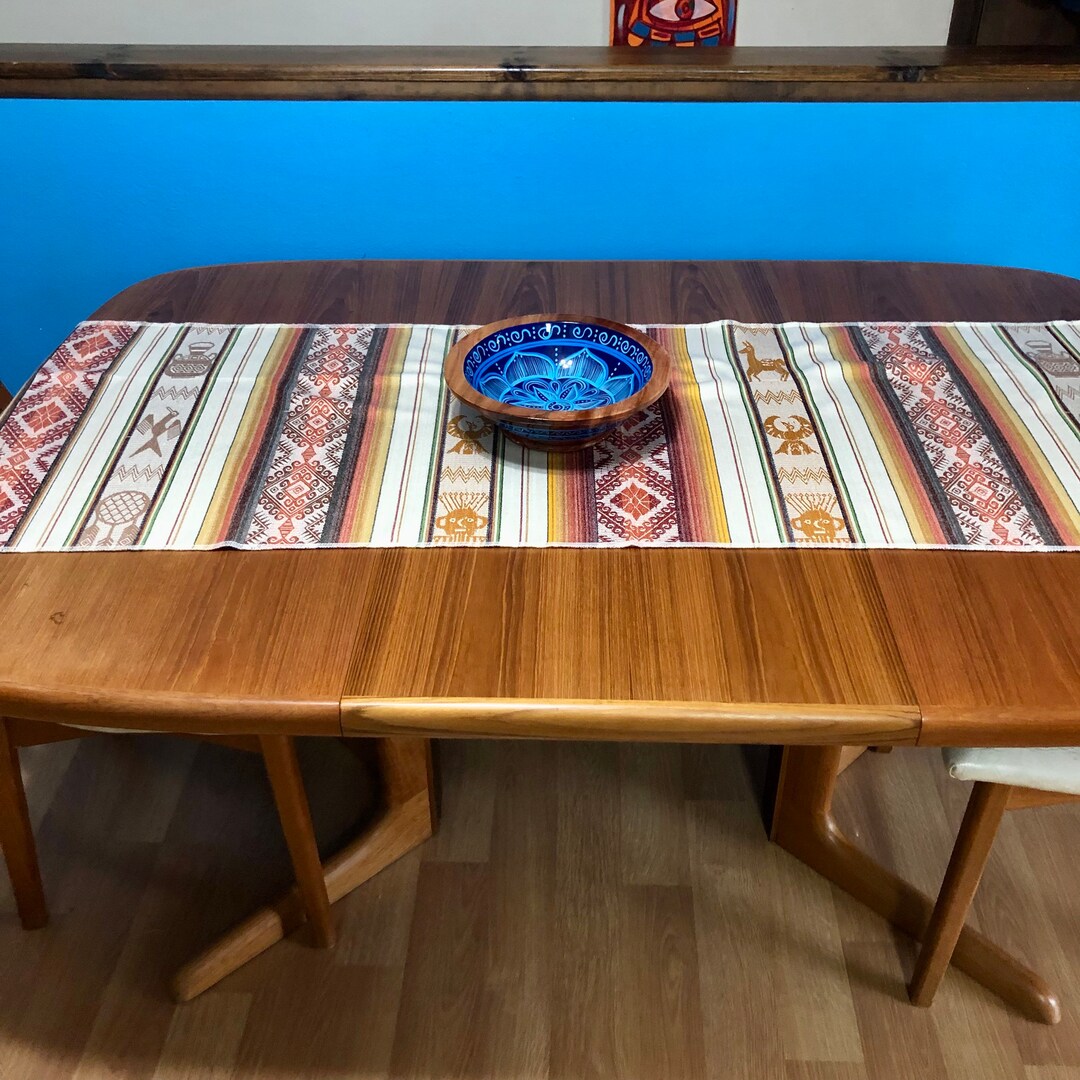 Woven Cotton Table Runner From Otavalo, Ecuador 64 X 20 - Etsy