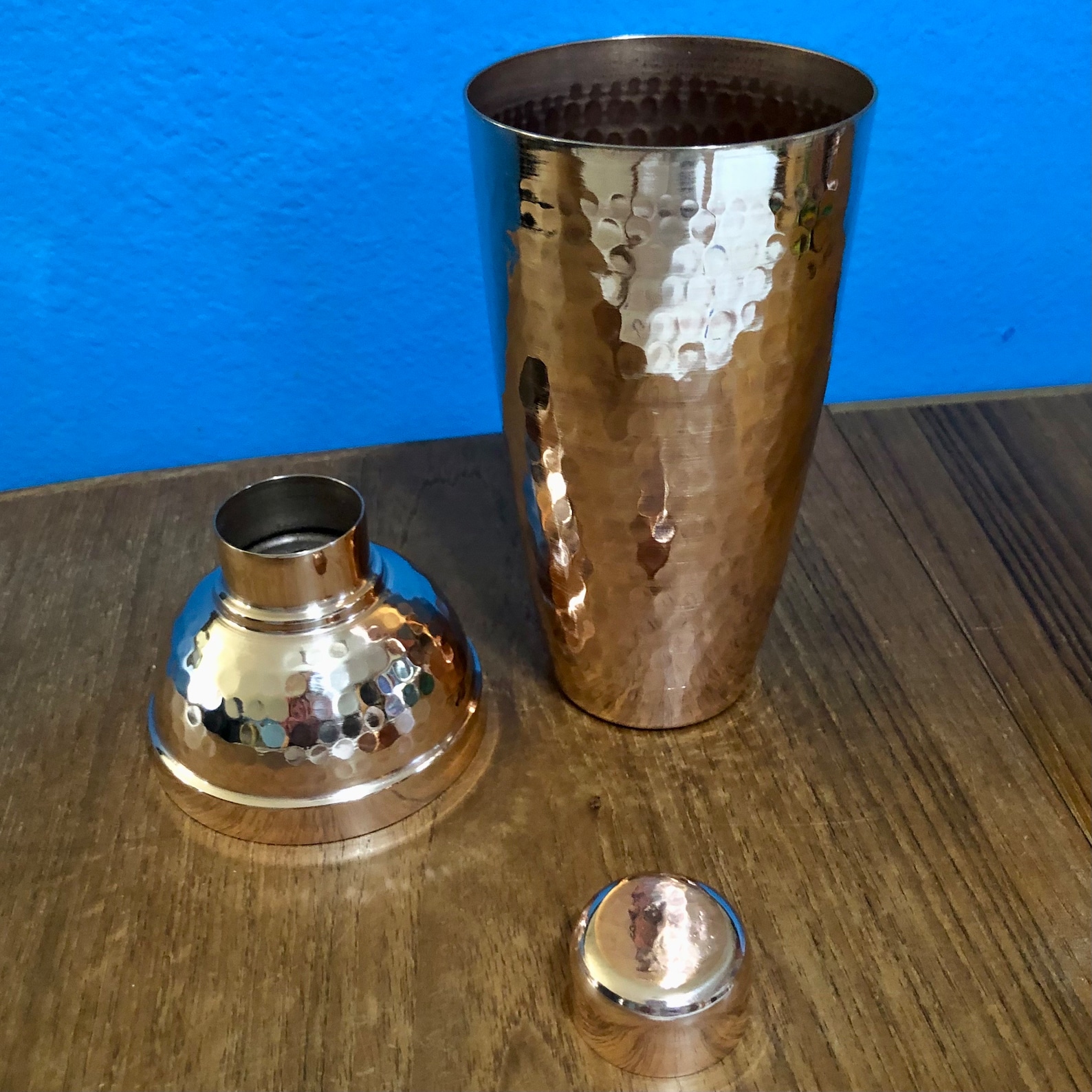 Pure Hammered Copper Cobbler Cocktail Shaker - Etsy