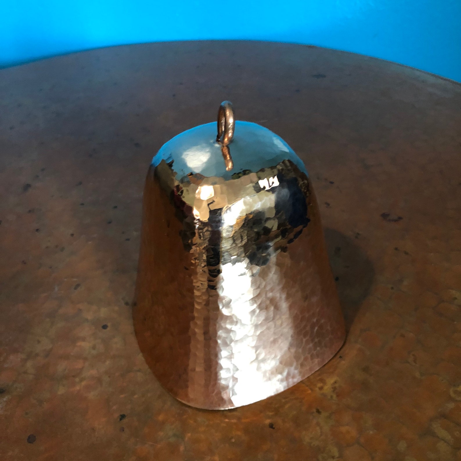 Pure Hammered Copper Cowbell (4") - Etsy