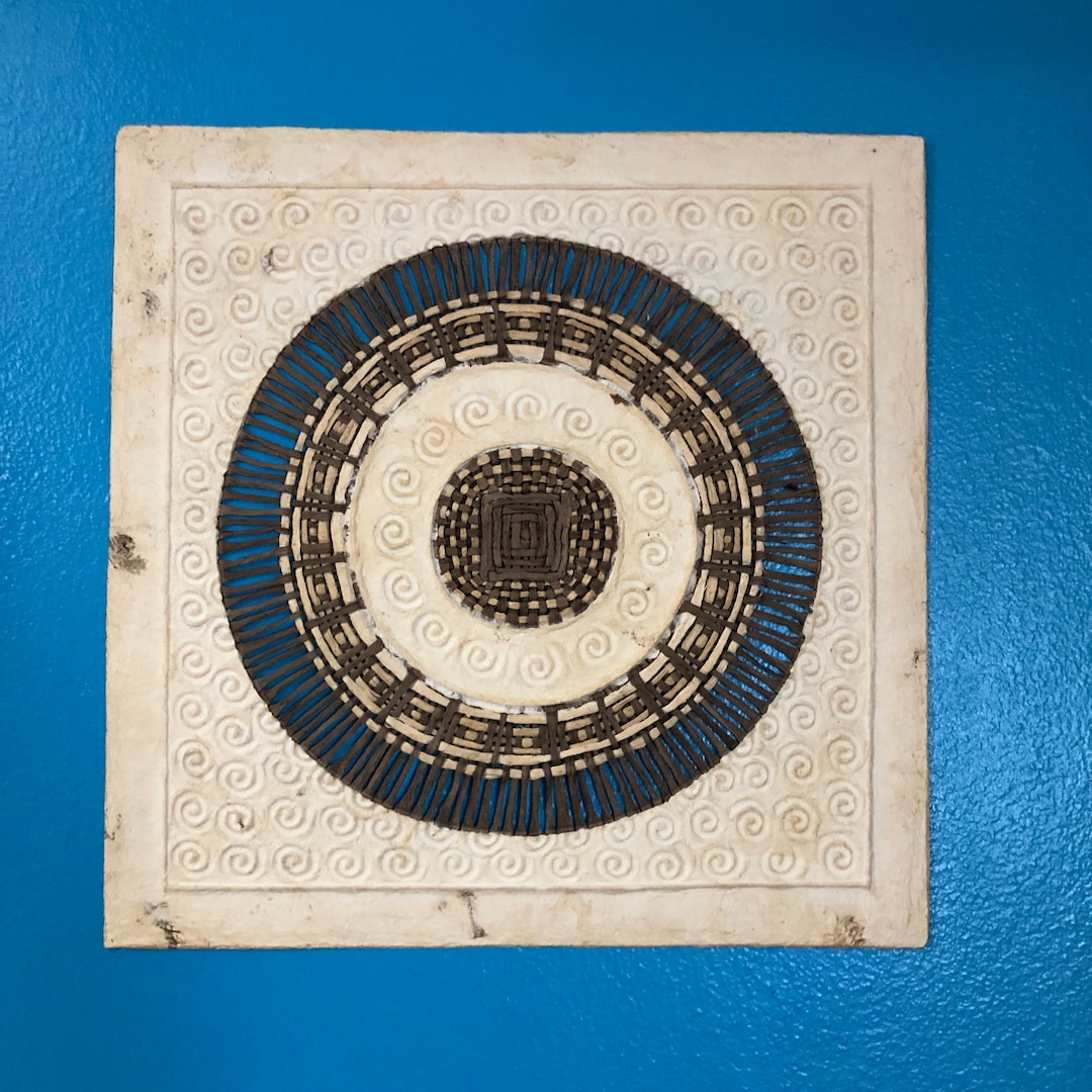Handmade Amate Bark Paper Wall Art: Natural Braided Detail - Etsy
