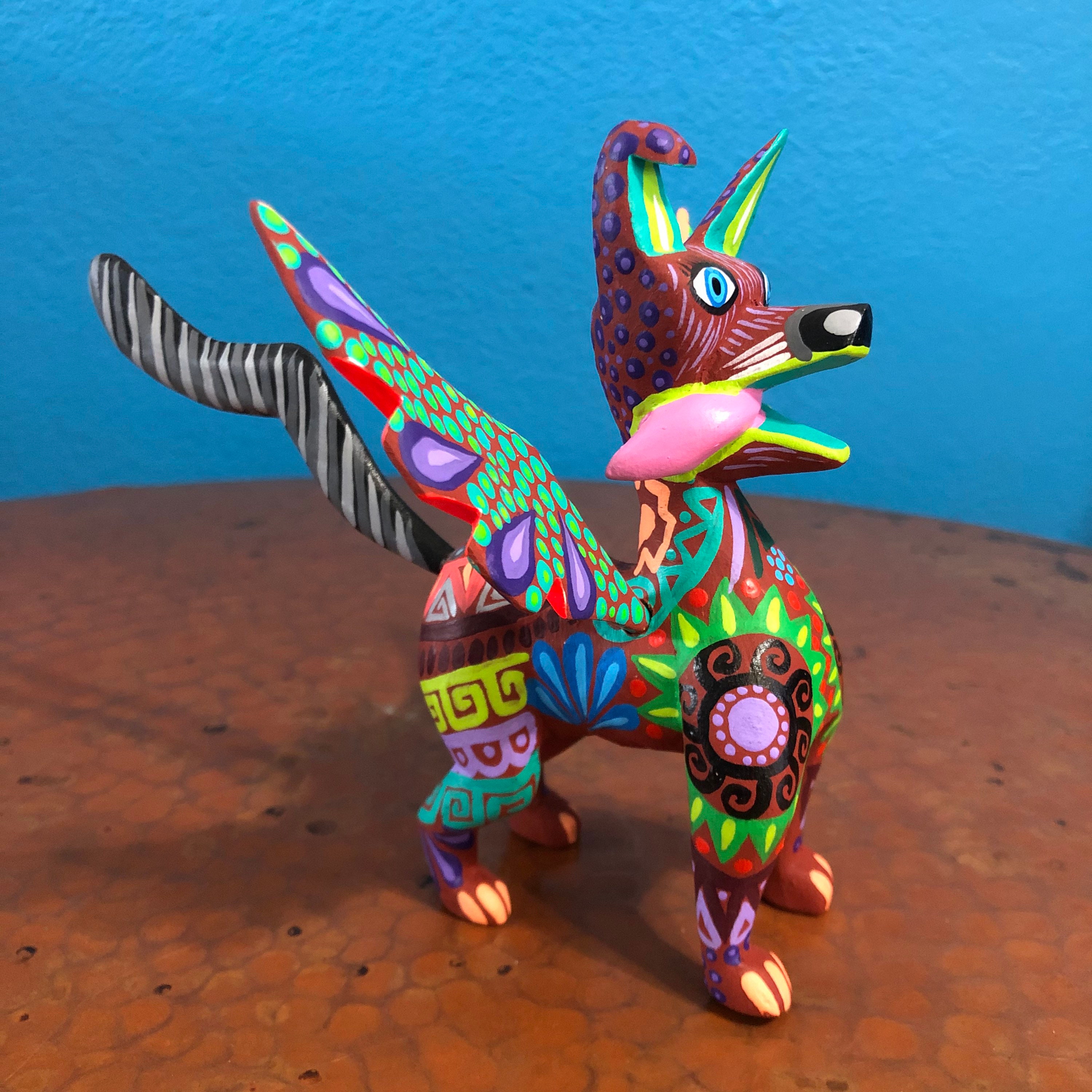 Alebrije Spirit Dog Handcrafted Wood Carving by Zeny Fuentes & Reyna ...