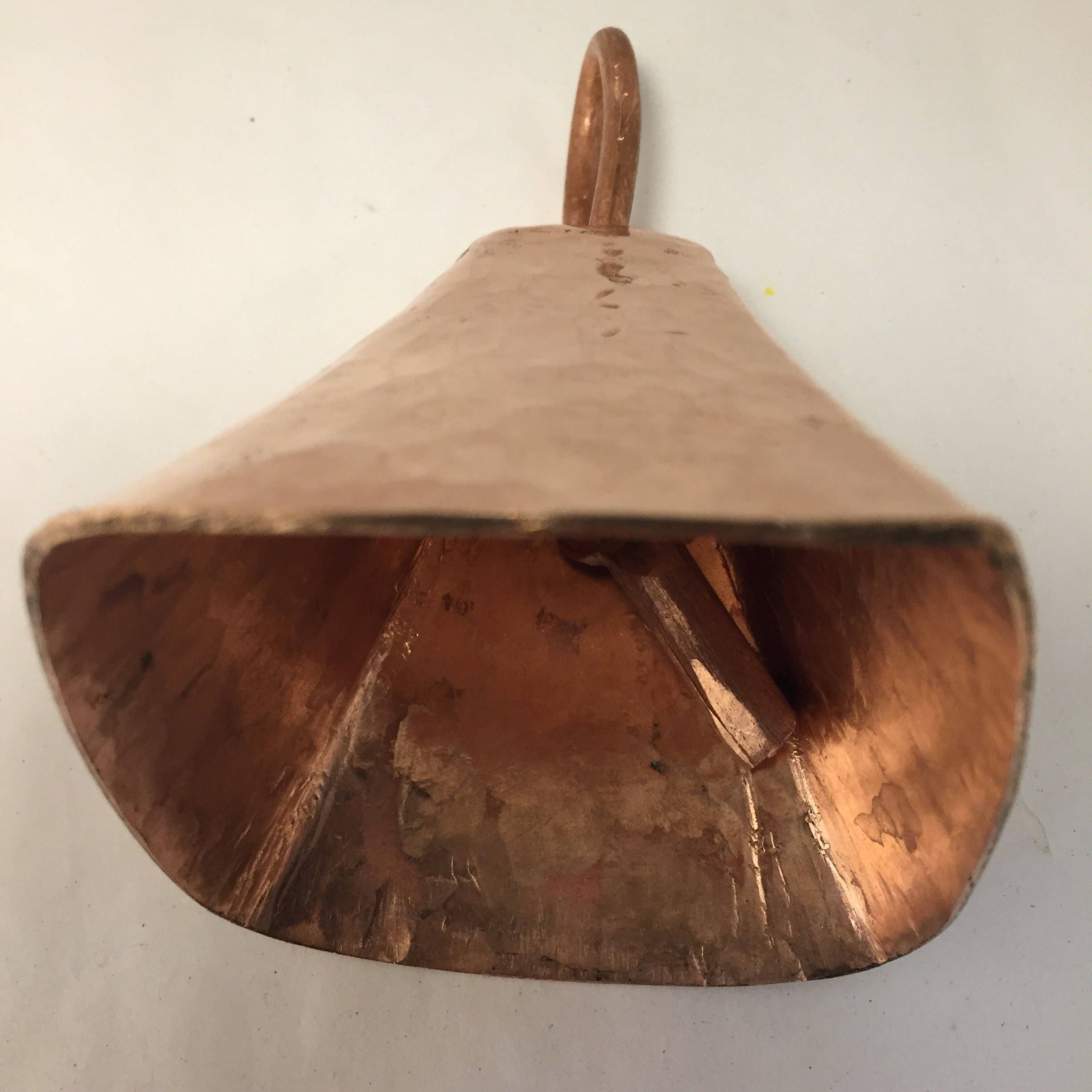 Pure Hammered Copper Cowbell with Colorado Flag engraving (3 1/2)