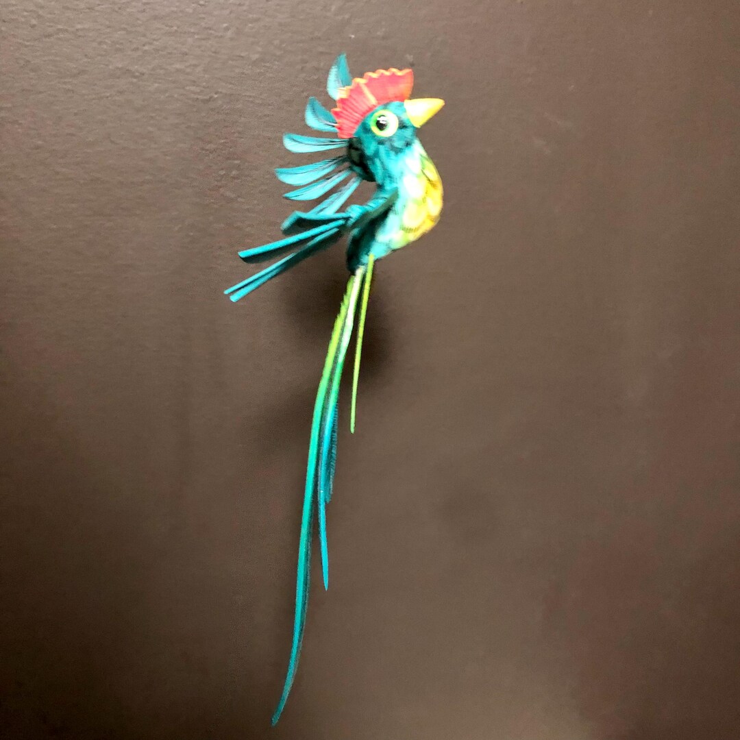 Alebrije Exotic Quetzal Bird Wood Carving by Roberto and Esperanza ...