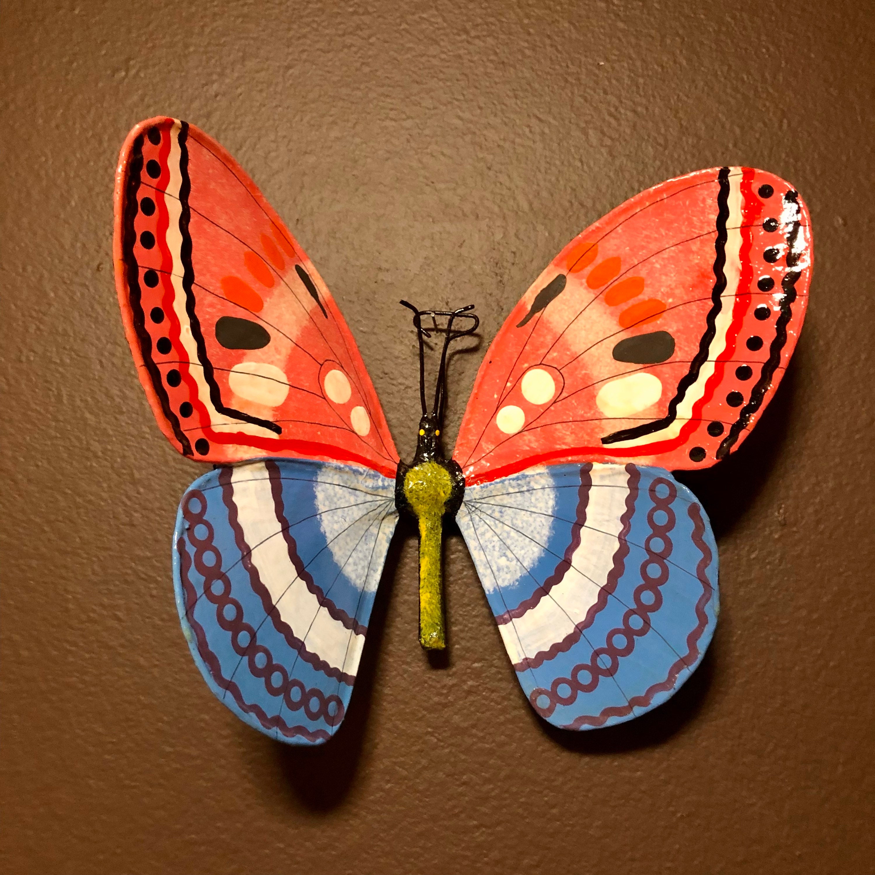 Extra Large Paper Maché Butterfly Wall Ornament from Izamal, Yucatán ...