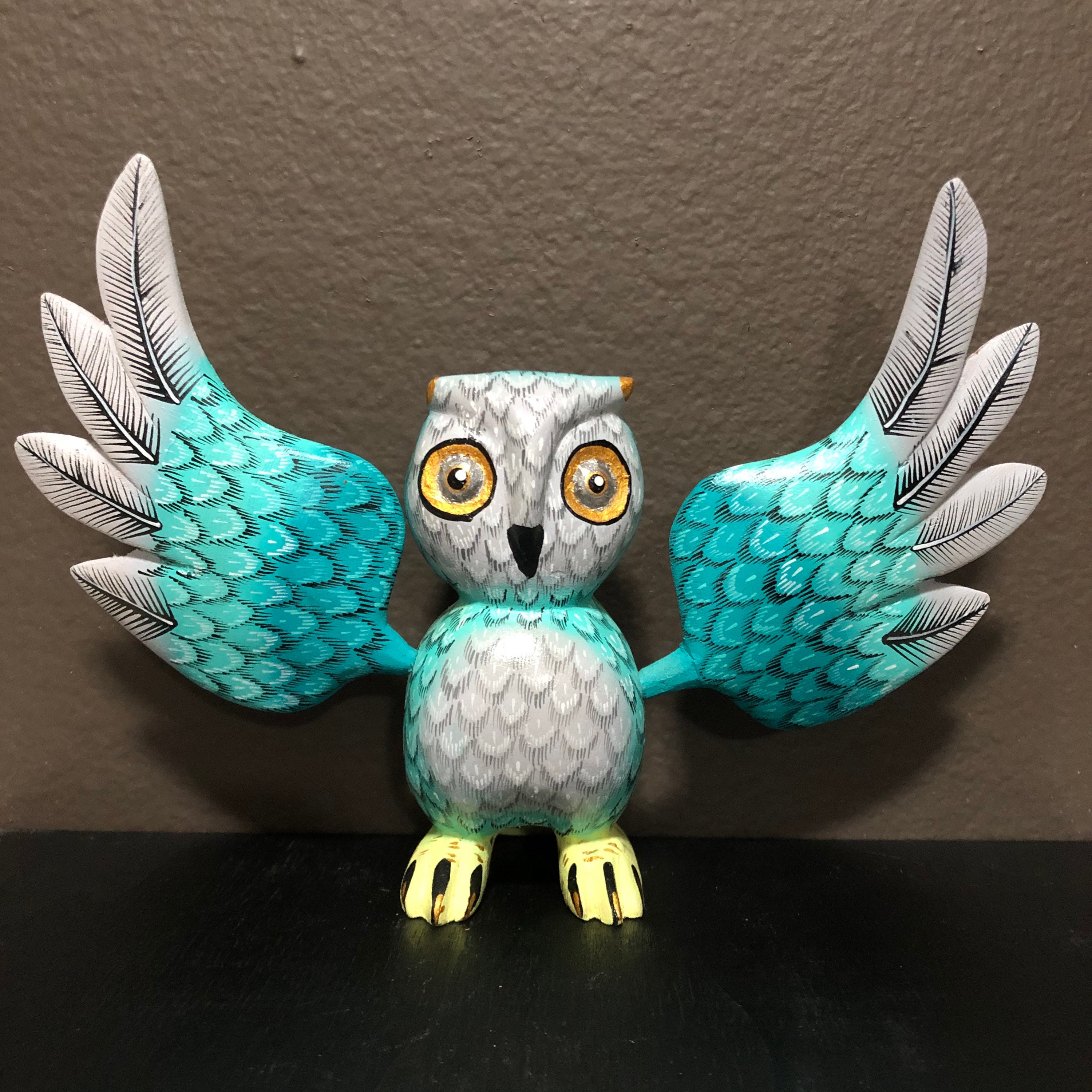 Alebrije Owl Wood Carving by Roberto and Esperanza Martinez from Oaxaca ...