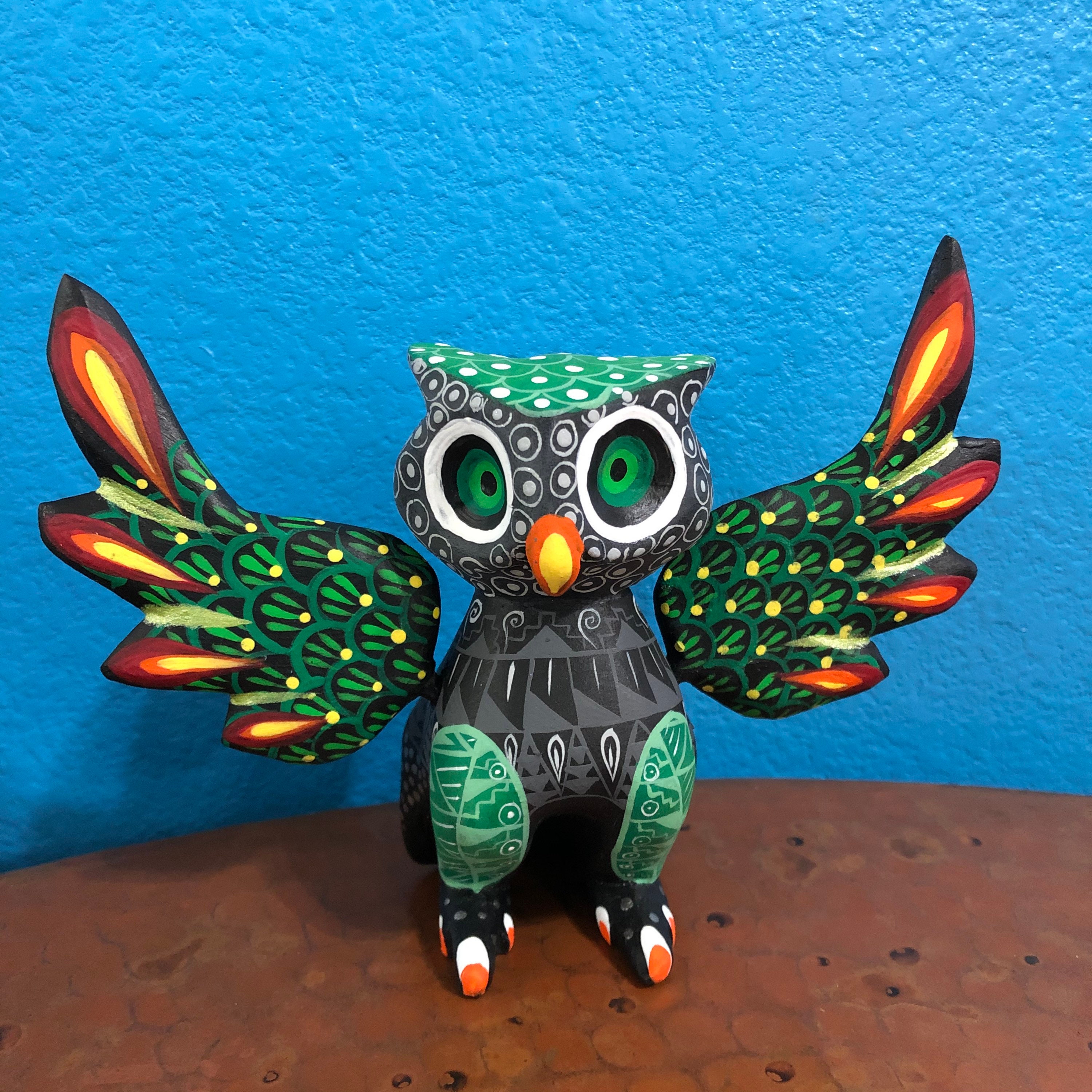 Alebrije Owl Handcrafted Wood Carving by Zeny Fuentes & Reyna Piña from ...