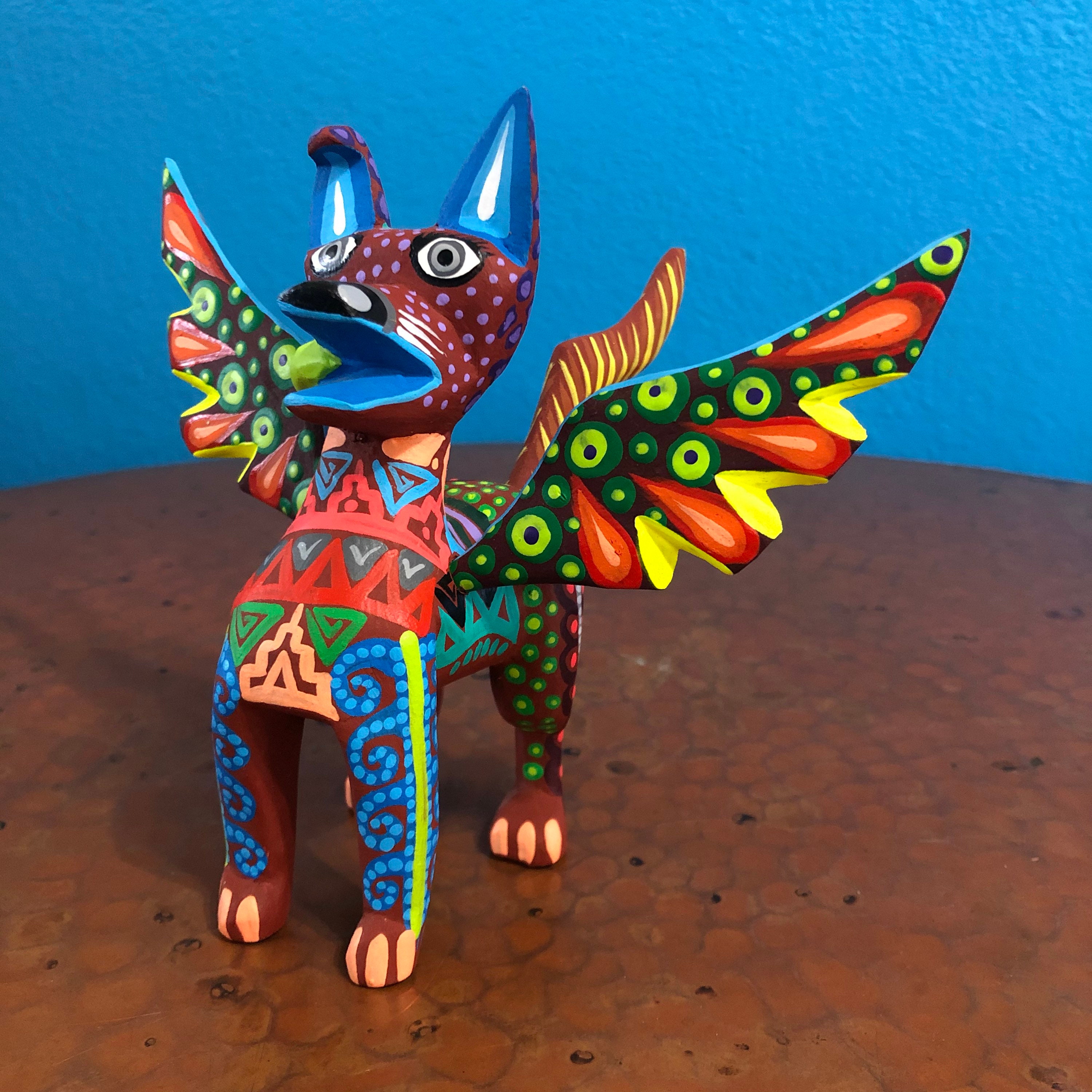 Alebrije Spirit Dog Handcrafted Wood Carving by Zeny Fuentes & Reyna ...