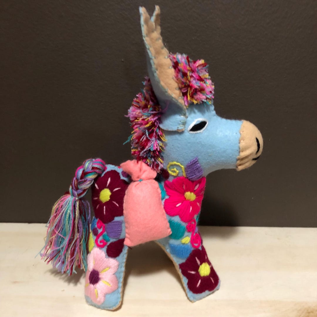 Hand Sewn Stuffed Animal Donkey Plush Toy - Etsy