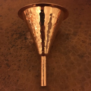 Handcrafted Pure Hammered Copper Funnel - Small Flask Size - Etsy