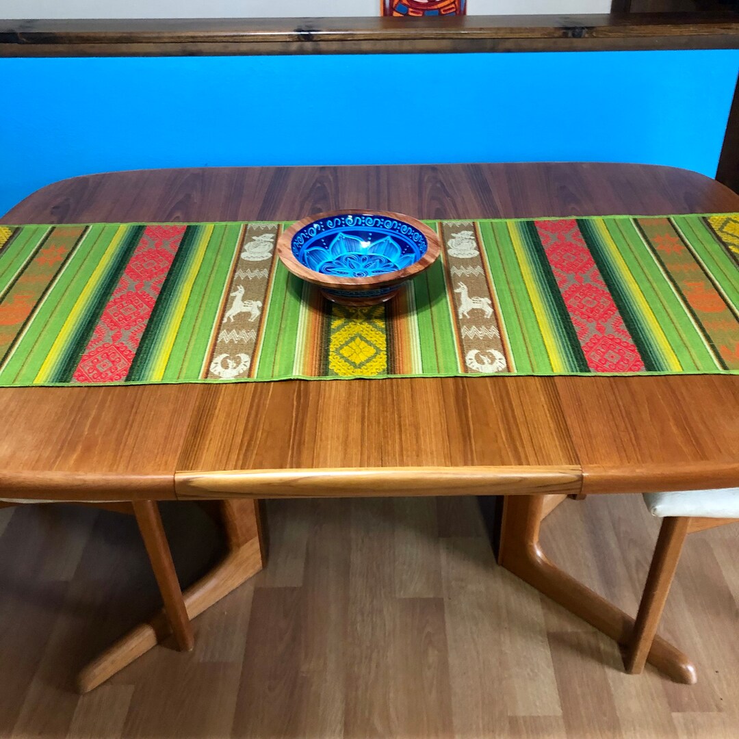 Woven Cotton Table Runner From Otavalo, Ecuador 64 X 20 - Etsy