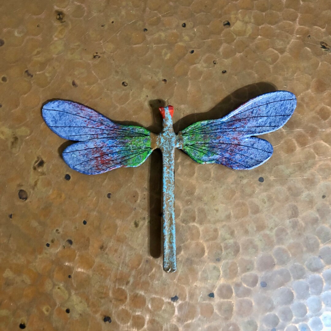 Handcrafted Paper Mache Dragonfly Magnet - Etsy