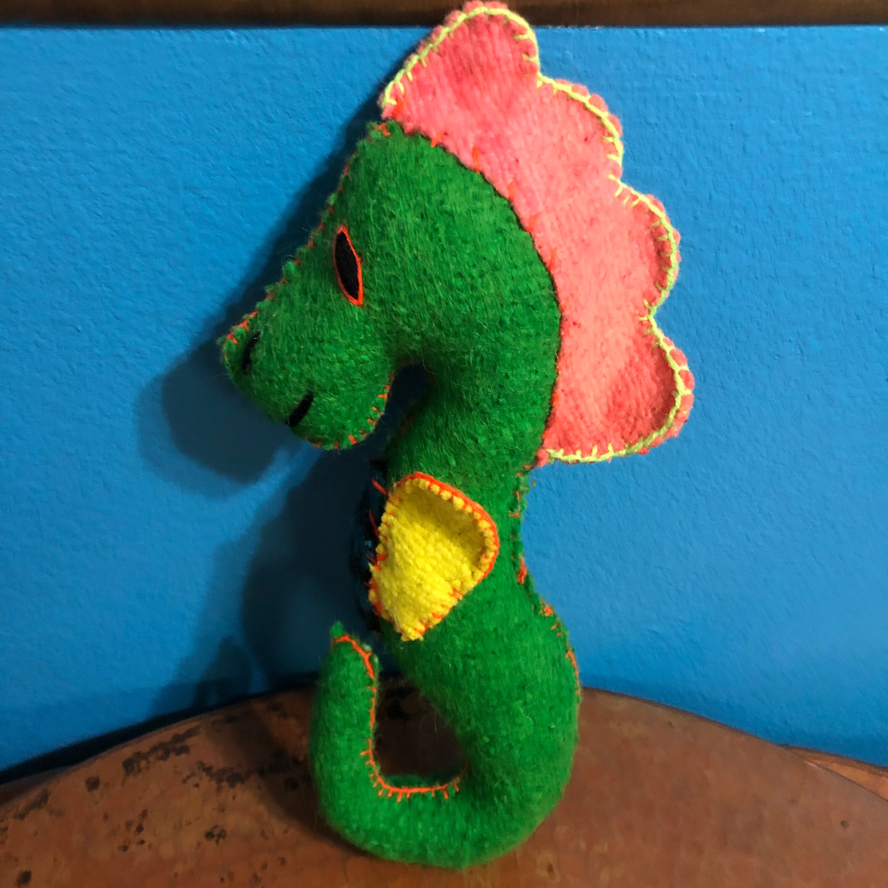 Hand Sewn Stuffed Animal Seahorse Plush Toy